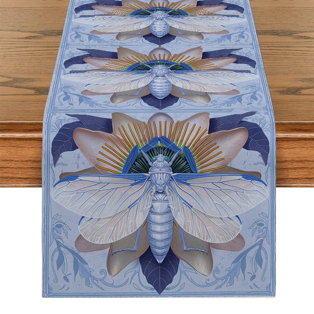 Insect Watercolor Table Runner Wedding ration Cloth Dining r Coffee ...