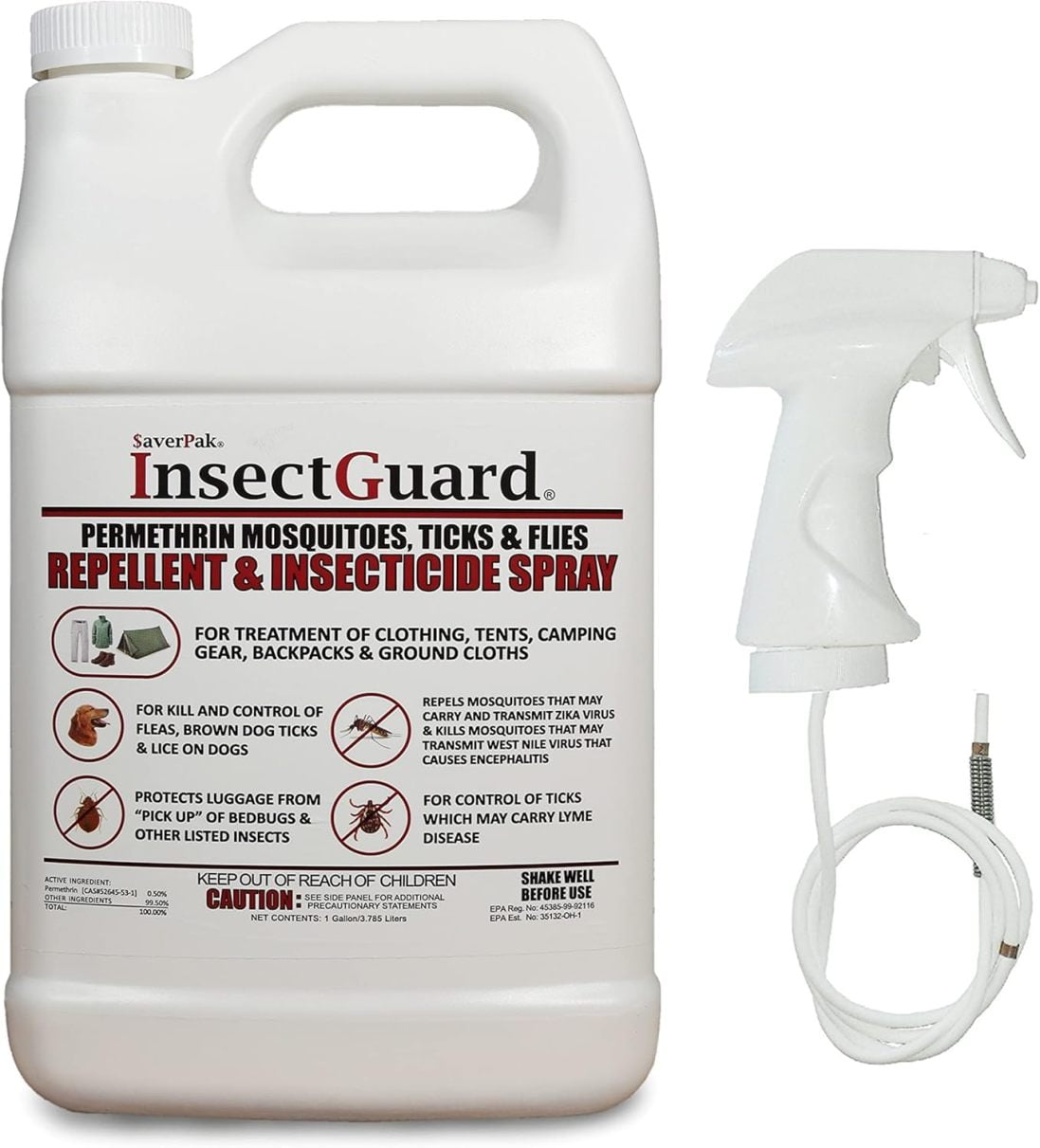 InsectGuard Permethrin Mosquitoes, Ticks and Flies Repellent & Insecticide Spray for Pet Dog ...