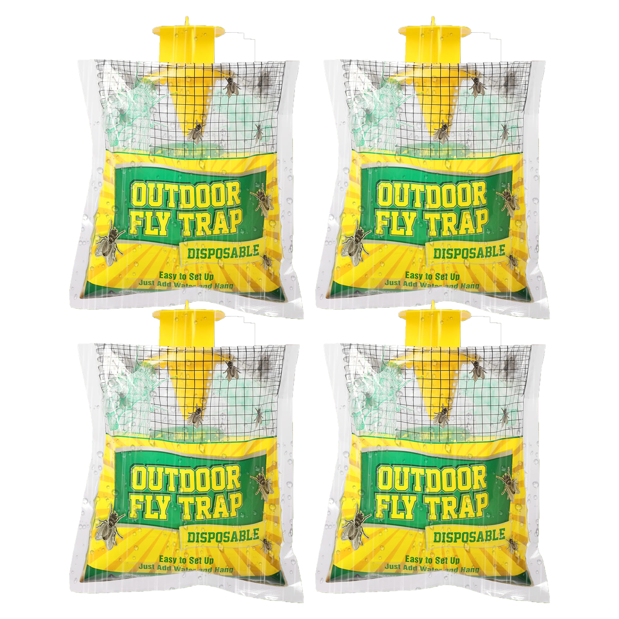 InsectX Outdoor Professional Grade Hanging Fly Bags, 4 Pack - Walmart.com