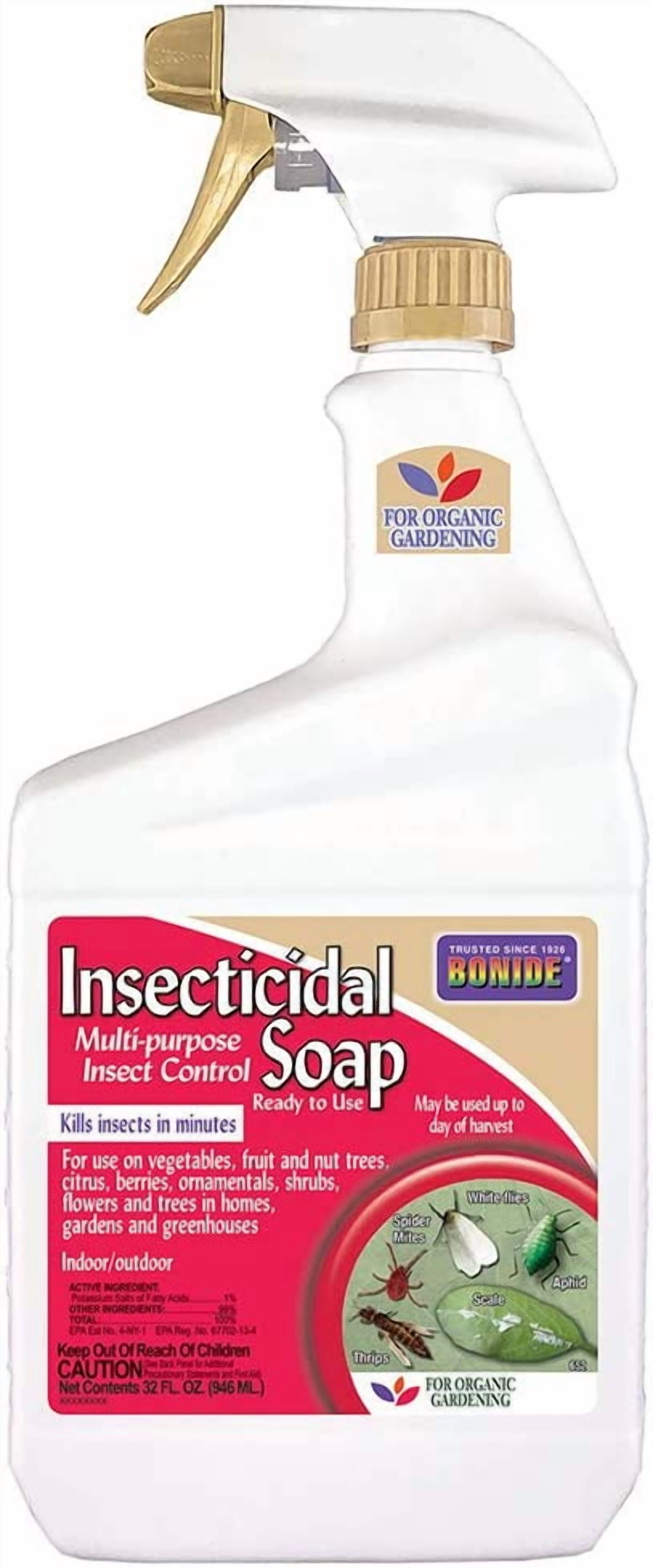 Insecticidal Soap, 32 oz Ready-to-Use Spray Multi-Purpose Insect ...