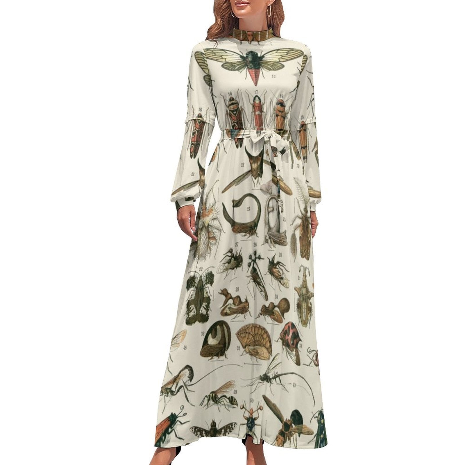 Insects 2 Long Dress luxury dress woman dress - Walmart.com