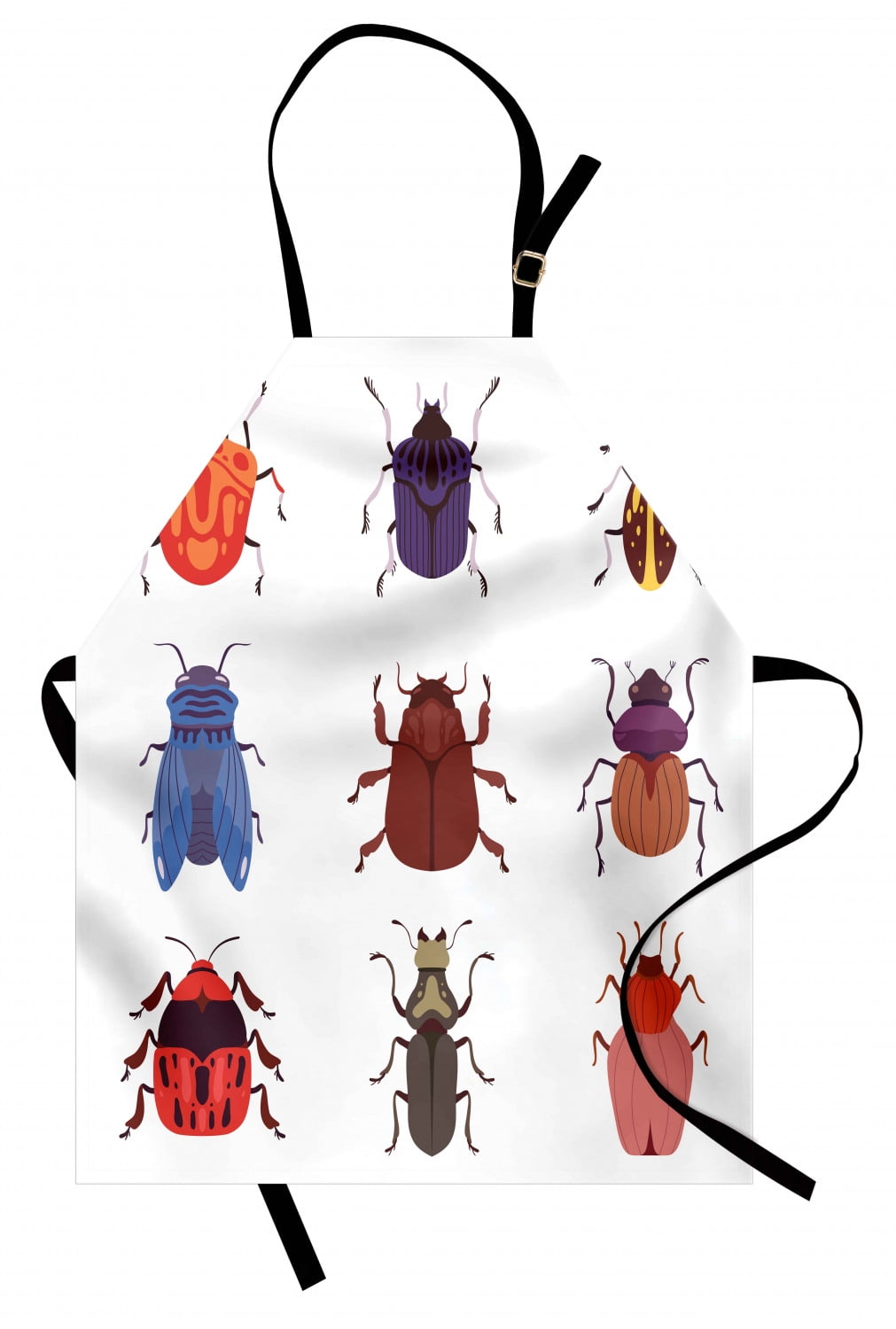 Insects Apron, Bug Fauna Illustration Various Creeping Species in ...
