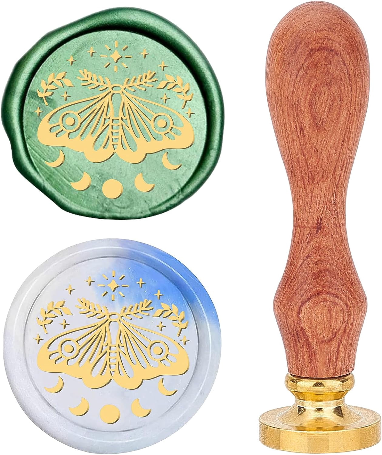 Insects Wax Seal Stamp Moon Leaf Sealing Wax Stamp Vintage 25mm ...