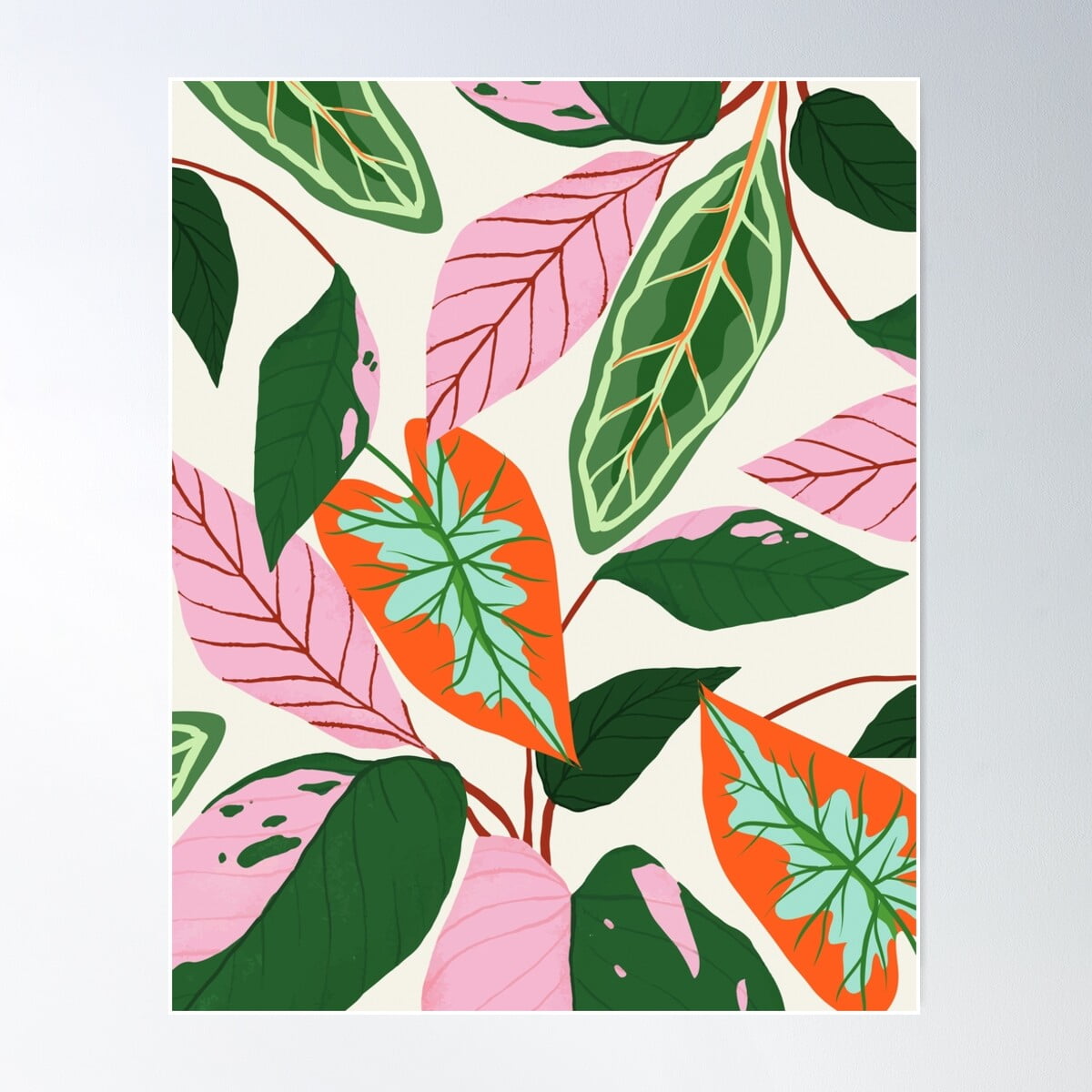 The Inseparable V.02, Nature Botanical Plants, Blush Leaves Modern ...