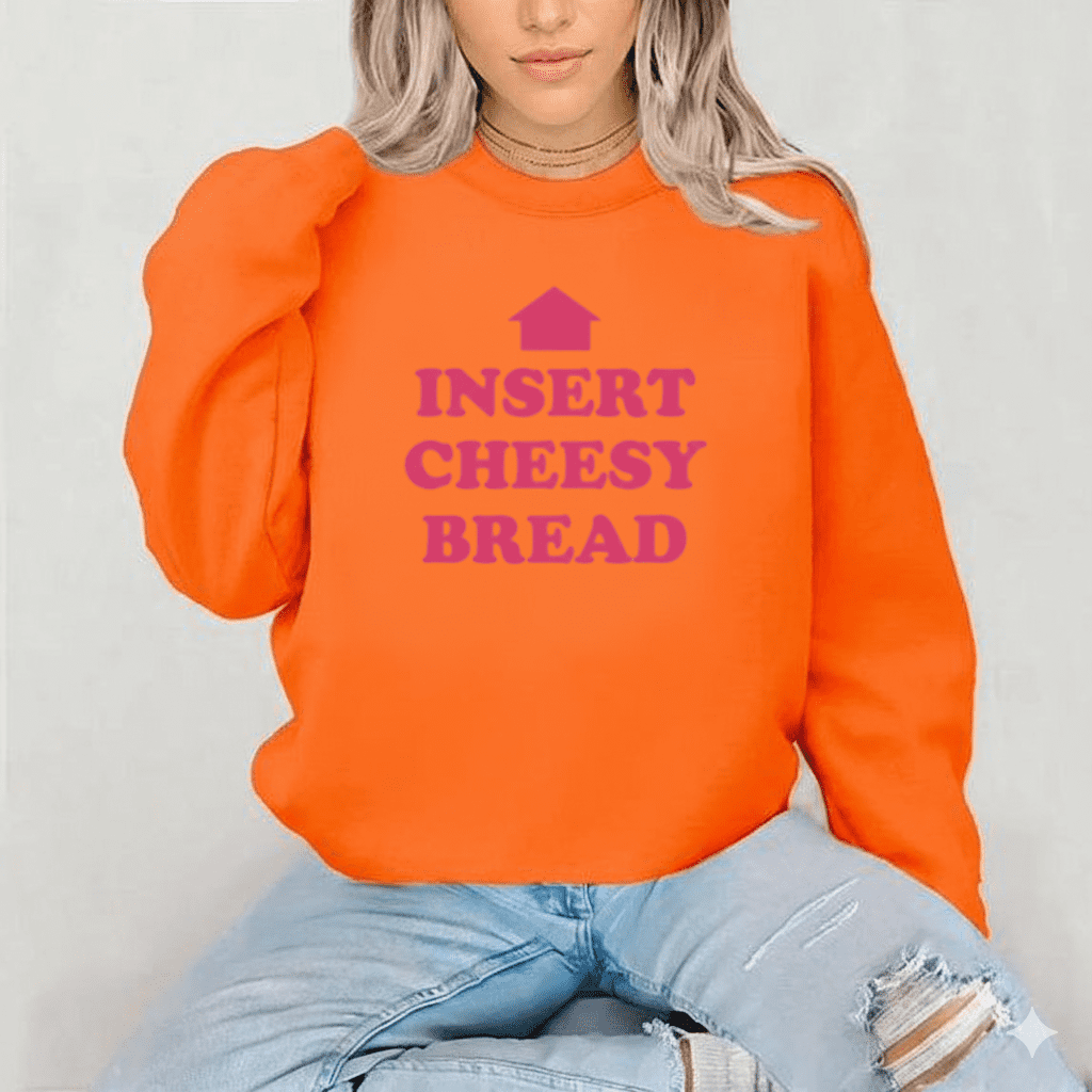 Insert Cheesy Bread Bold Block Font Meme Graphic Humor Quote Design ...