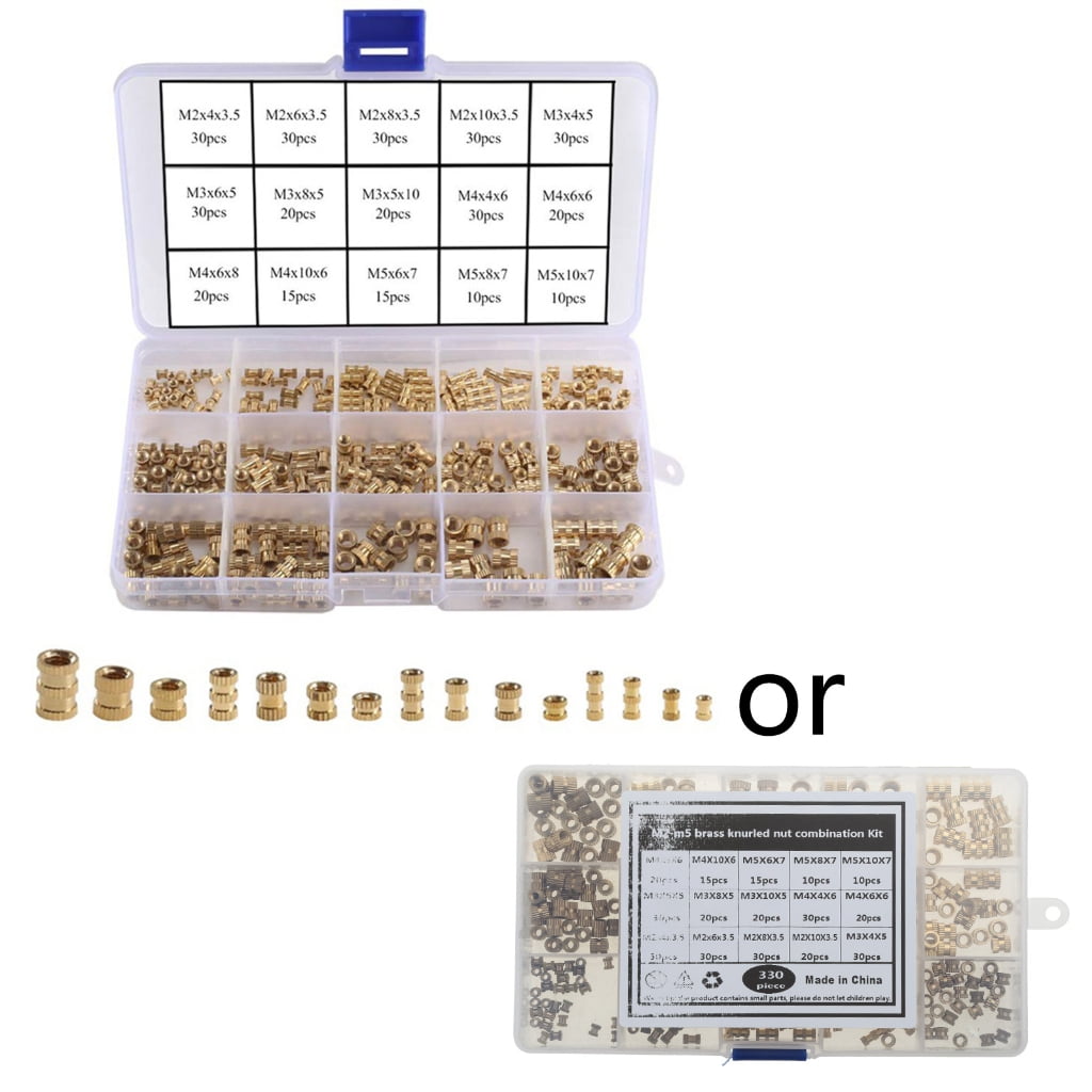 Insert Nut Hot Melt Inset Thread Copper Knurled Embedment Assortment ...