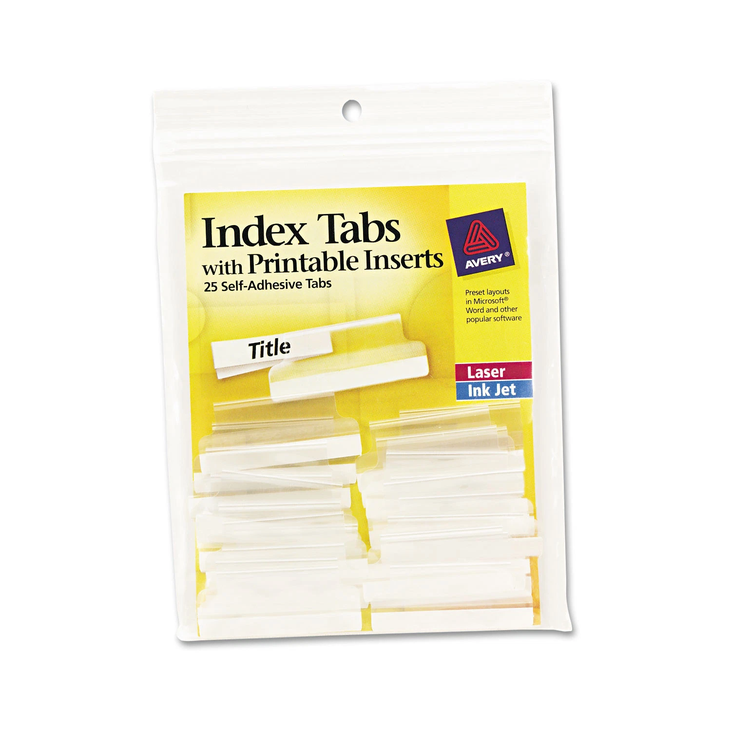 Insertable Index Tabs with Printable Inserts 1 1/2 Clear Tab White 25/Pack - Walmart.com