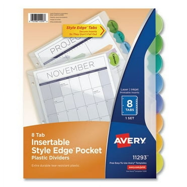 Expanding Pocket Index Dividers, 8-Tab, 11 X 8.5, Assorted, 1 Set/pack ...