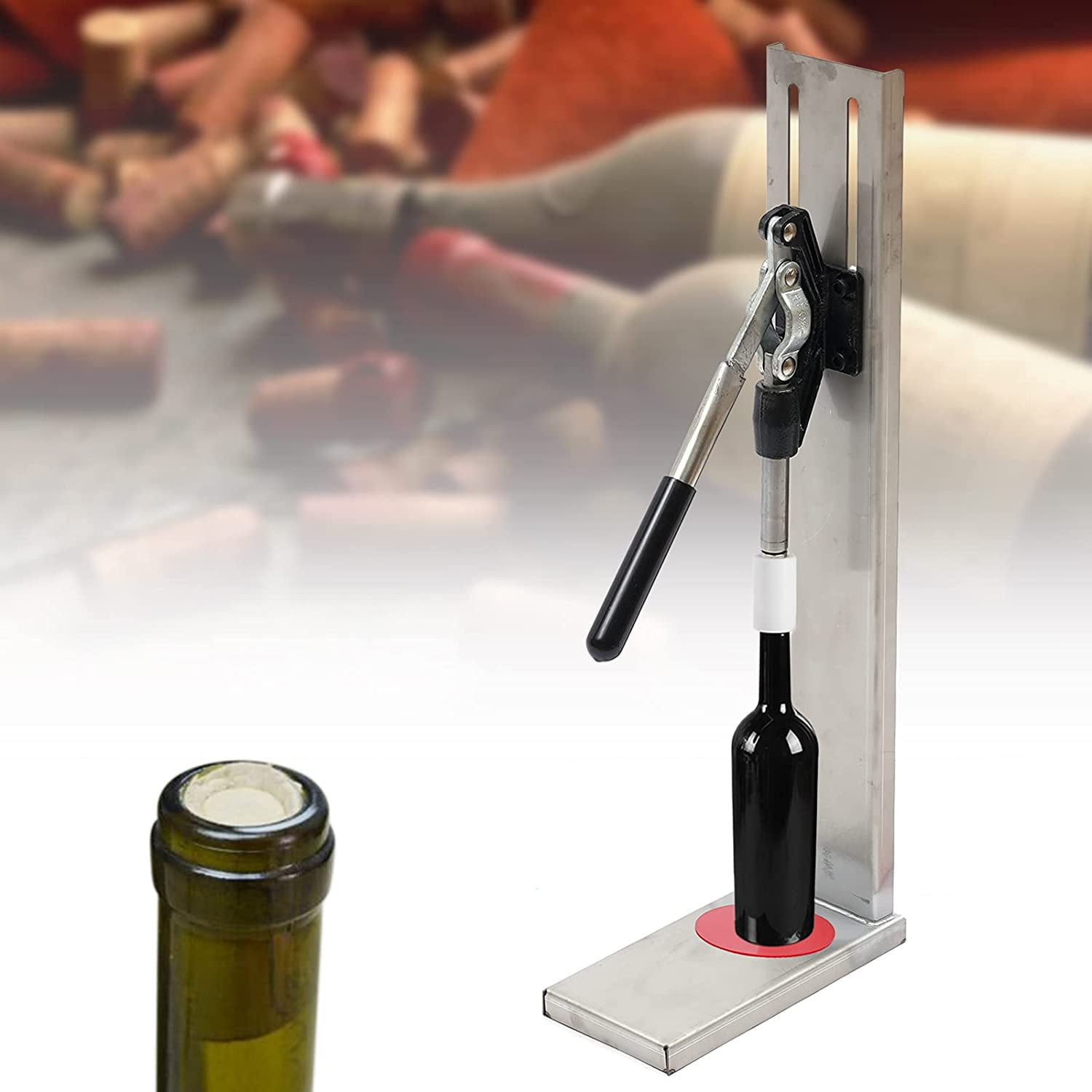 Inserting Stopper Corking Tool, manual wine bottle cork machine ...