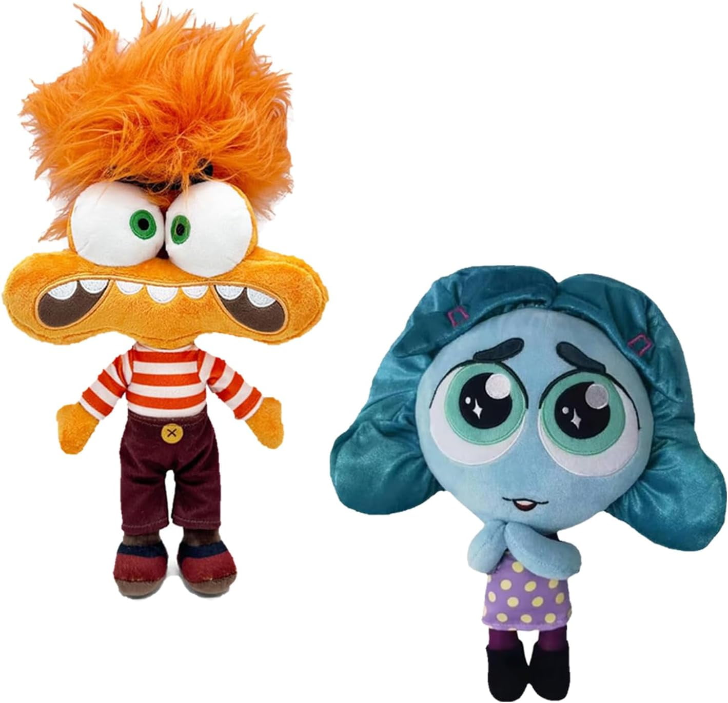 Inside Out 2 Anxiety & Envy Stuffed Figures Toys, Soft & Huggable ...