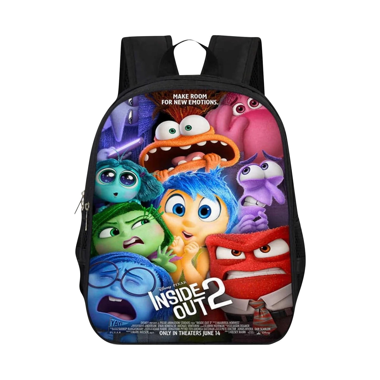 Inside Out 2 Backpack – 15.4" Cartoon School Bag Featuring Joy, Sadness ...