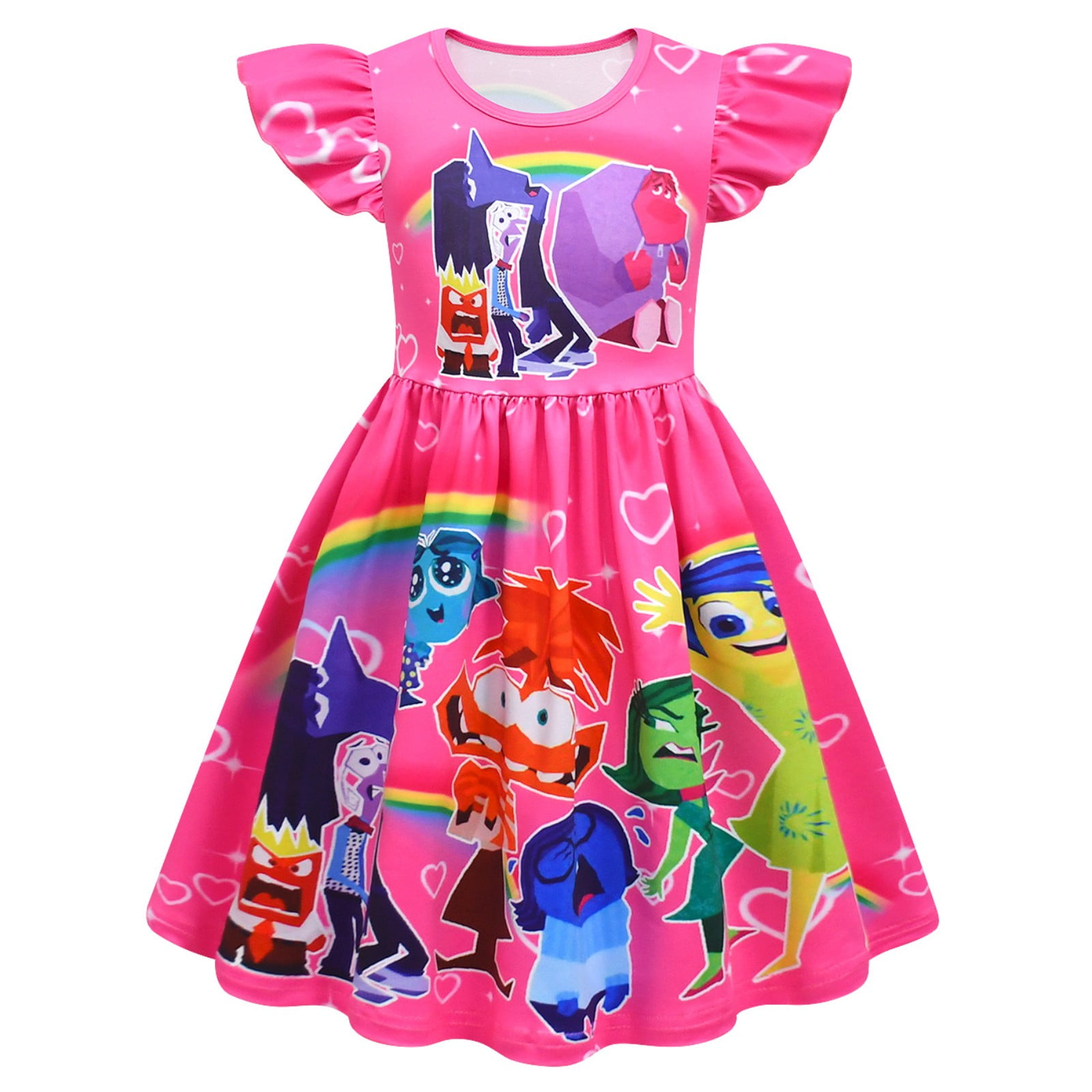 Inside Out 2 Dress Cosplay Costume for Girls - Cartoon Birthday Party ...