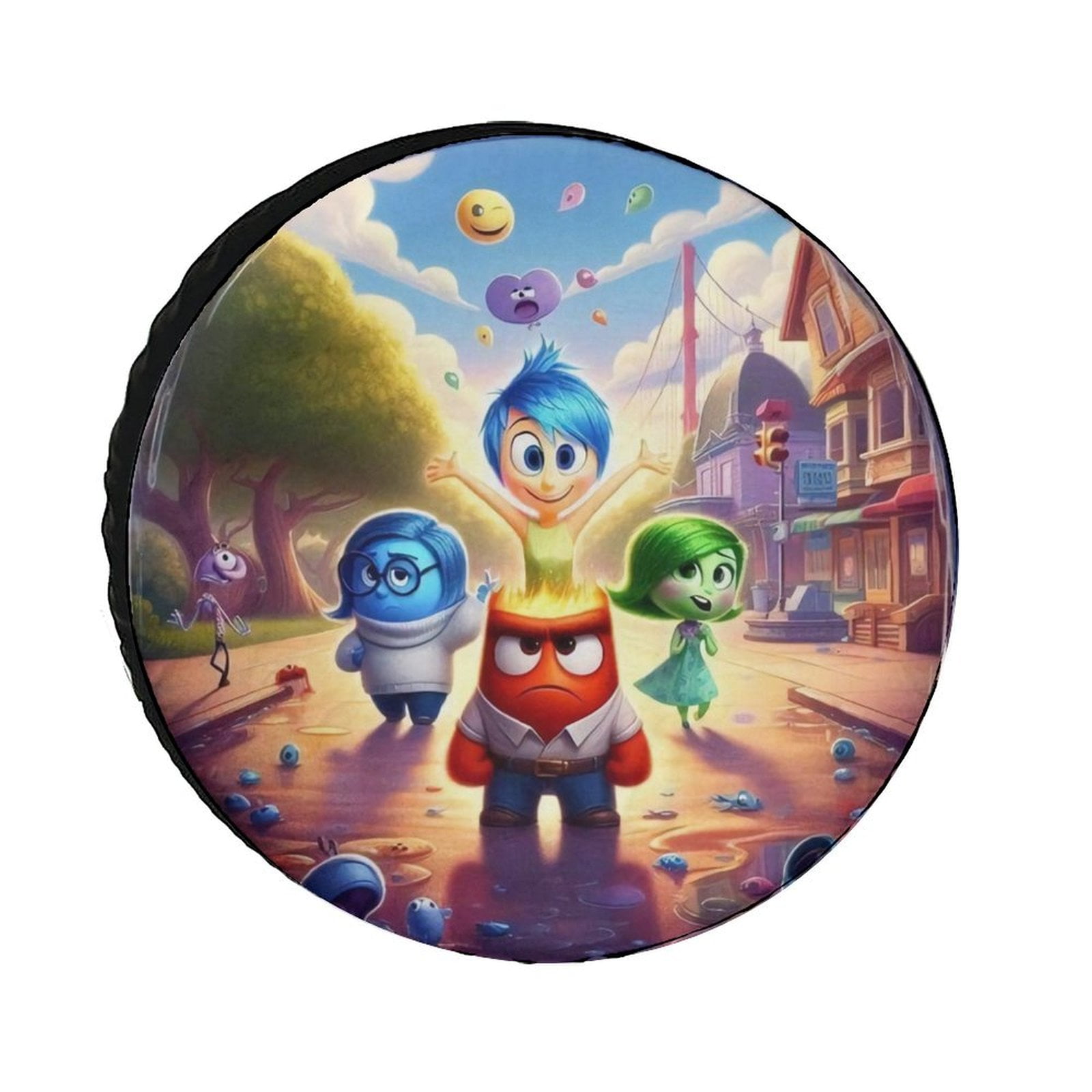 Inside Out 2 Joy Angry Disgust Sadness Waterproof Oxford Tire Covers ...