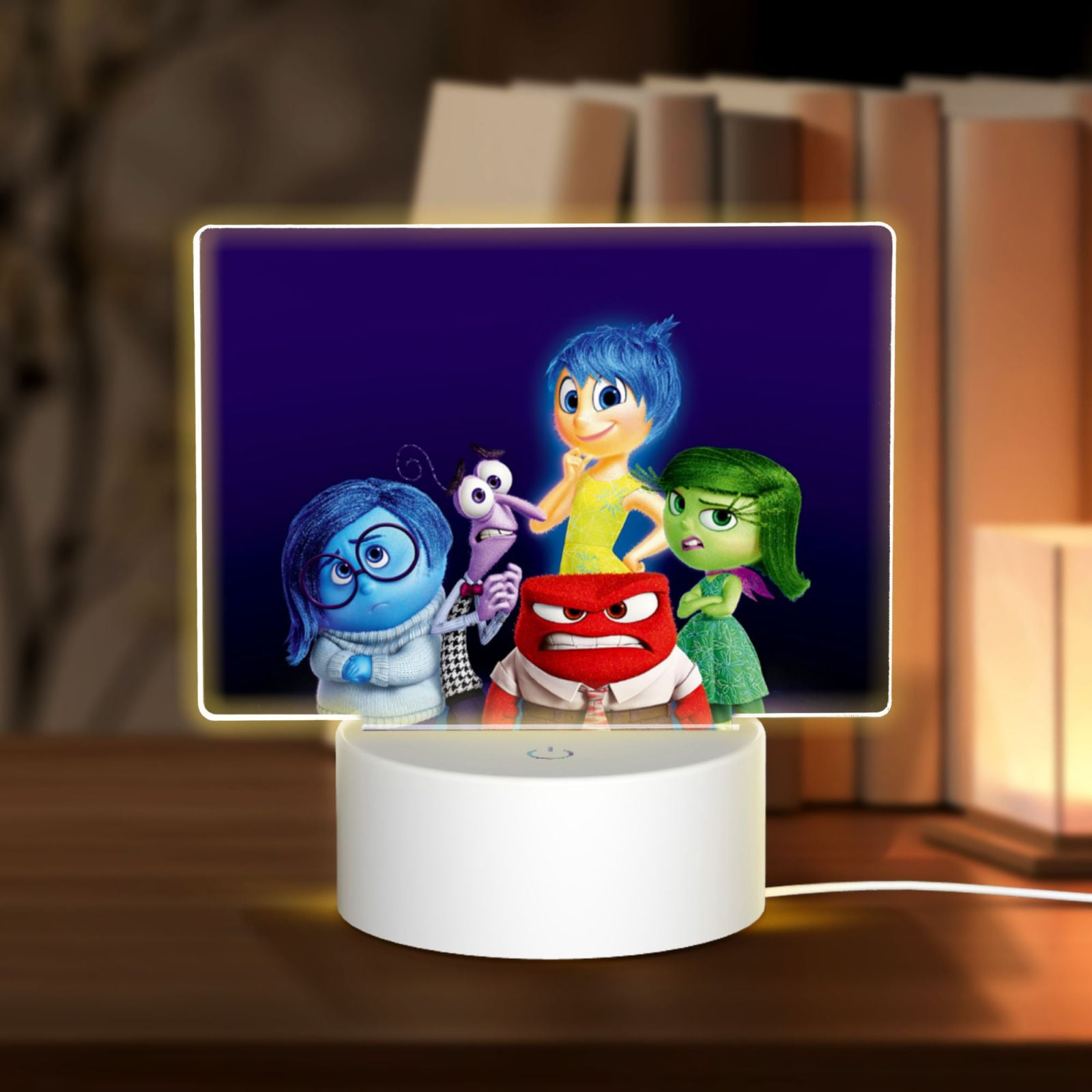 Inside Out Characters Rectangular Acrylic Night Light Adjustable 3 ...
