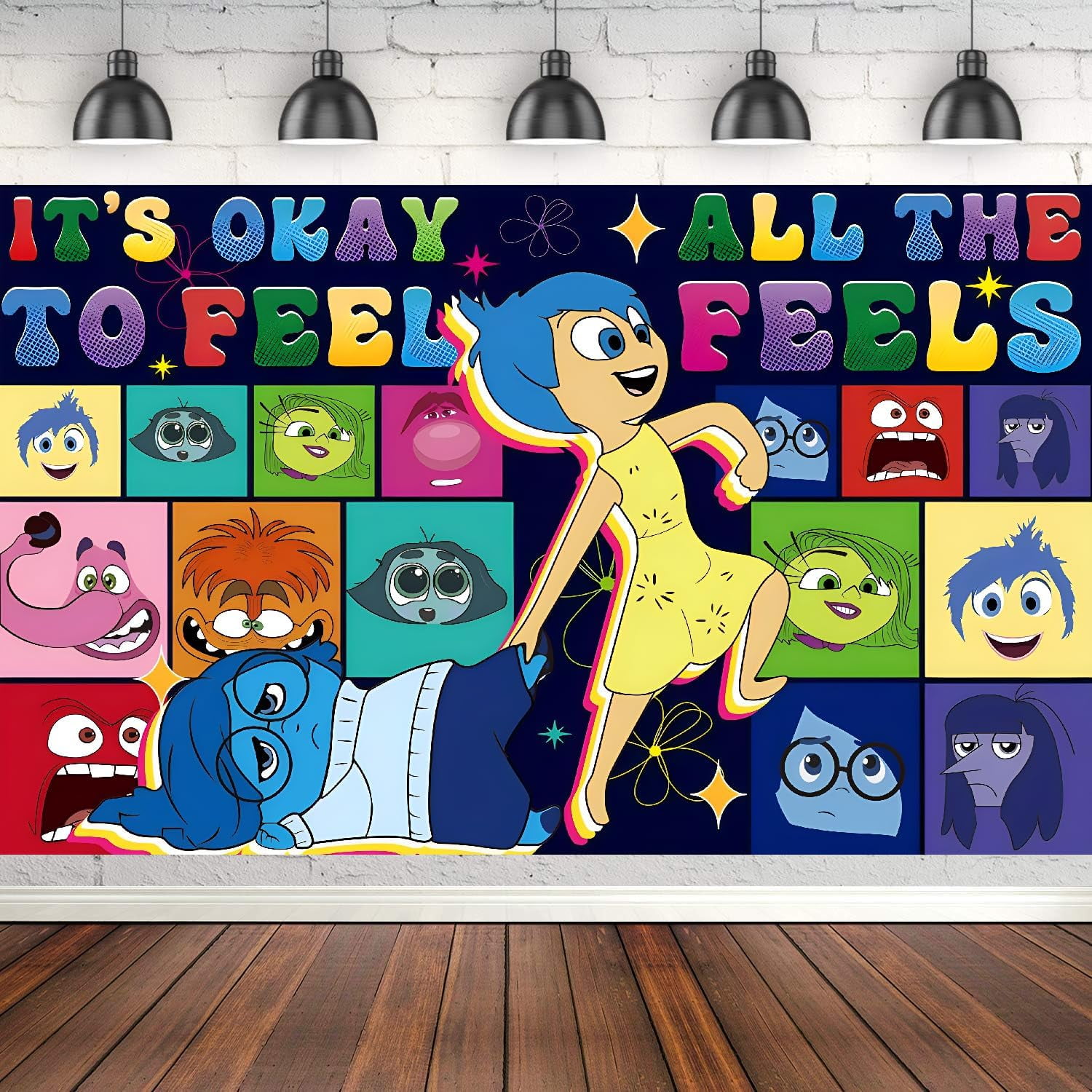 Inside Colorful Backdrop Birthday Party Decorations Banner 5x3.3ft ...