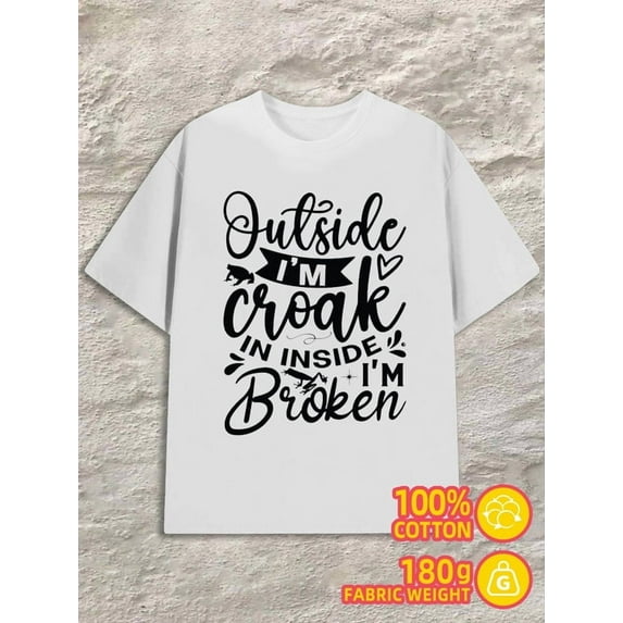 Inside Croak mens 180G 100% Cotton white Original Unisex Shirt Printed ...