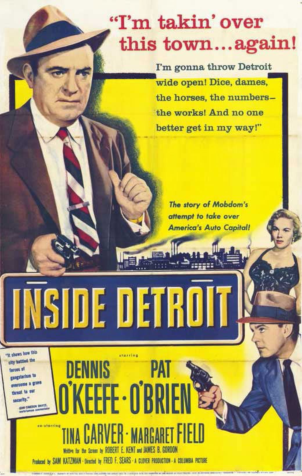 Inside Detroit - movie POSTER (Style A) (11" x 17") (1955) - Walmart.com
