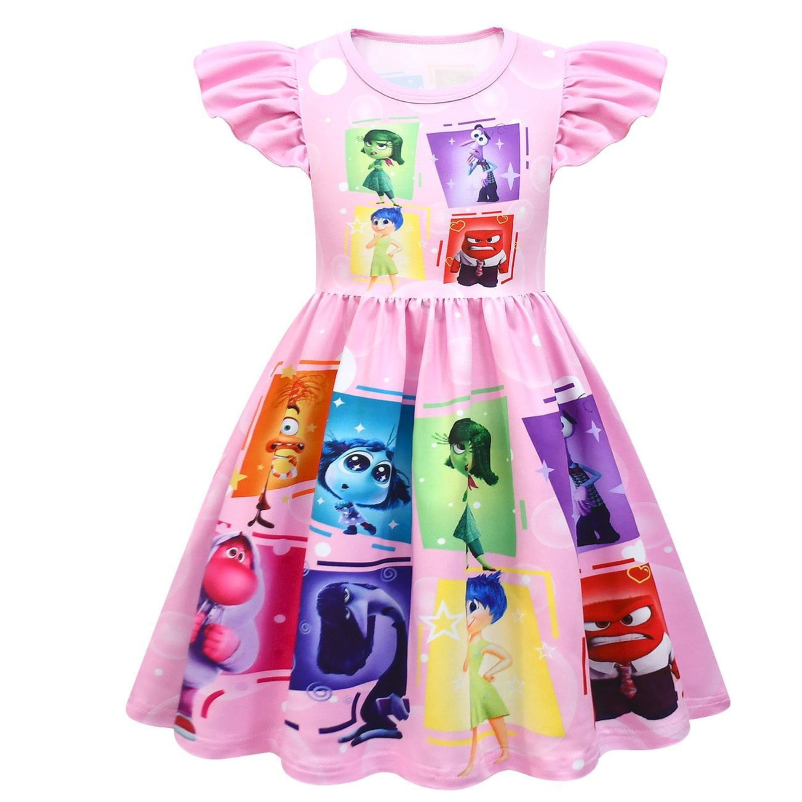 Inside Out Dress Cosplay Costume for Girls - Cartoon Birthday Party ...