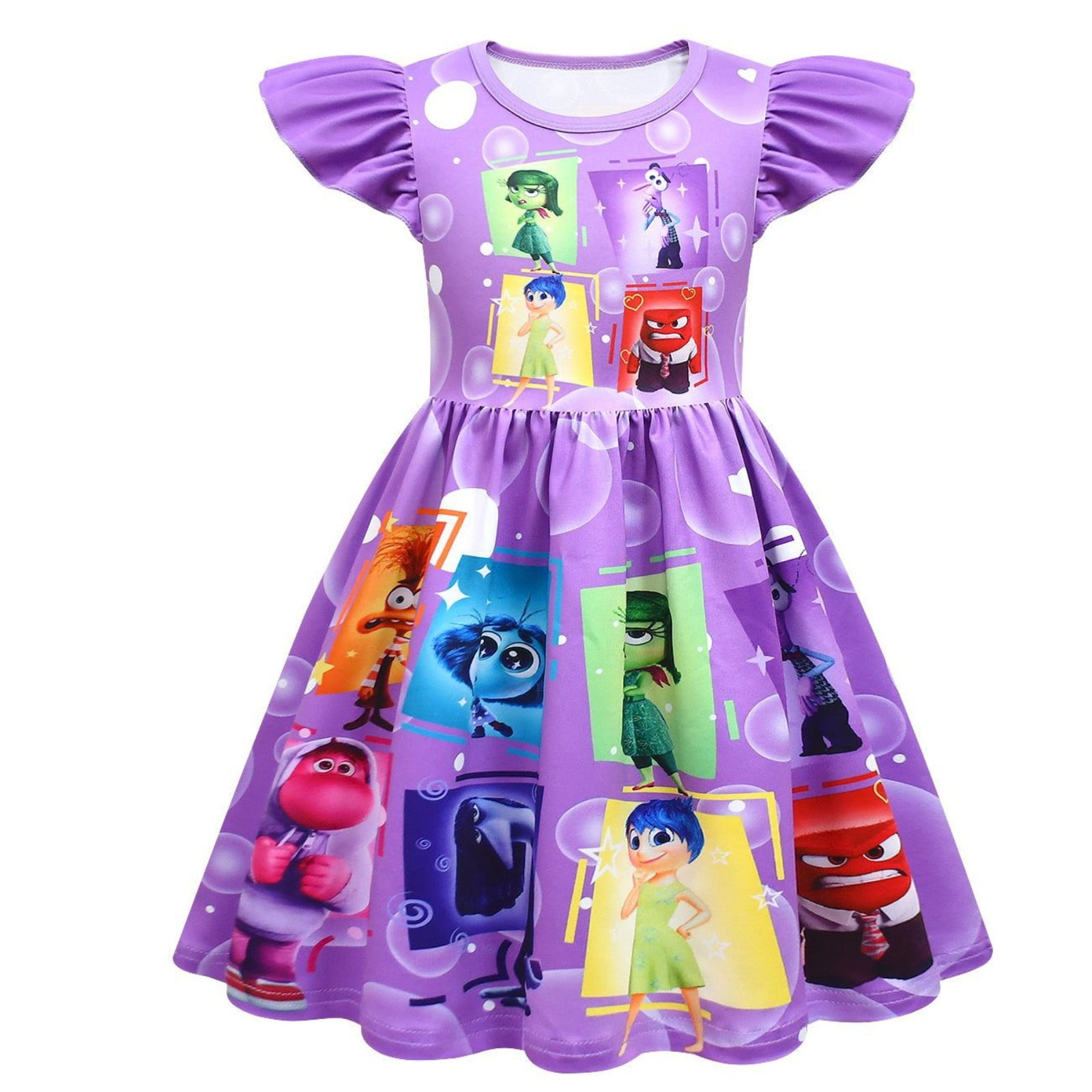 Inside Out Dress Cosplay Costume for Girls - Cartoon Birthday Party ...