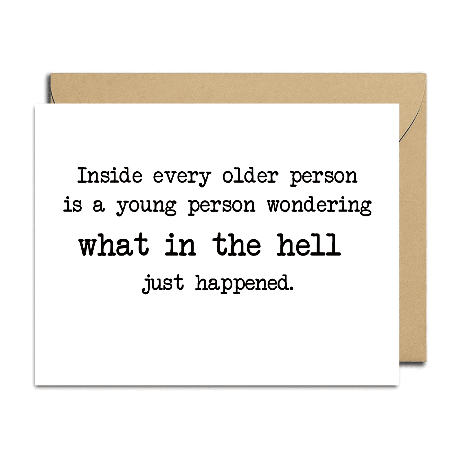 Inside Every Older Person Greeting Card – Humorous Quote on Aging ...