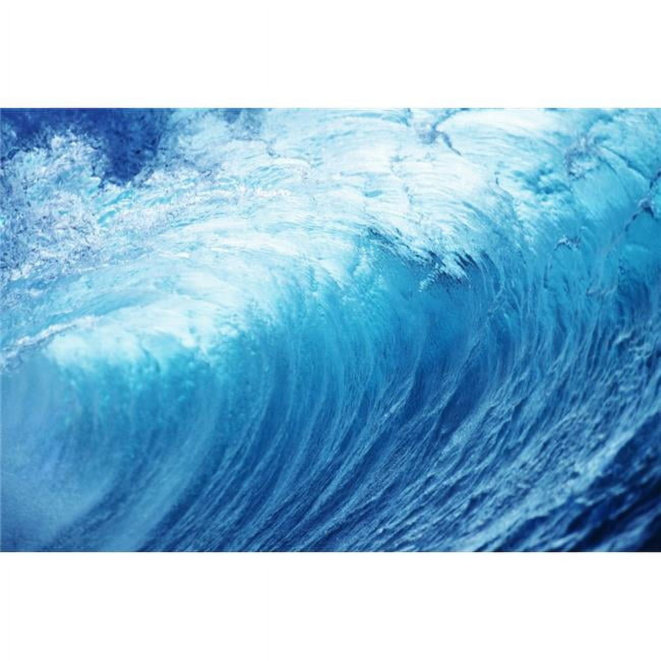 Inside Glassy Blue Wave Curling Over Closeup Poster Print, 19 x 12 ...