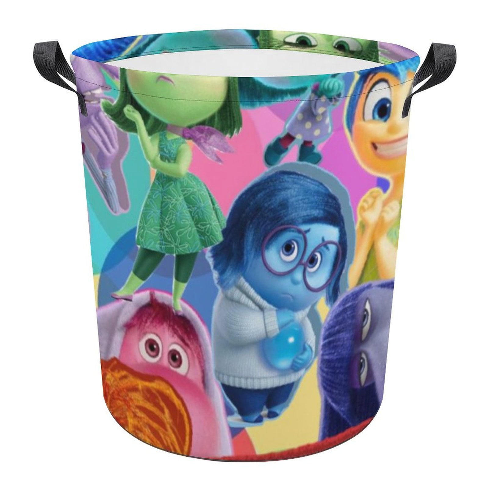 Inside Out Laundry Basket Foldable Cartoon Laundry Hamper Oxford Cloth ...