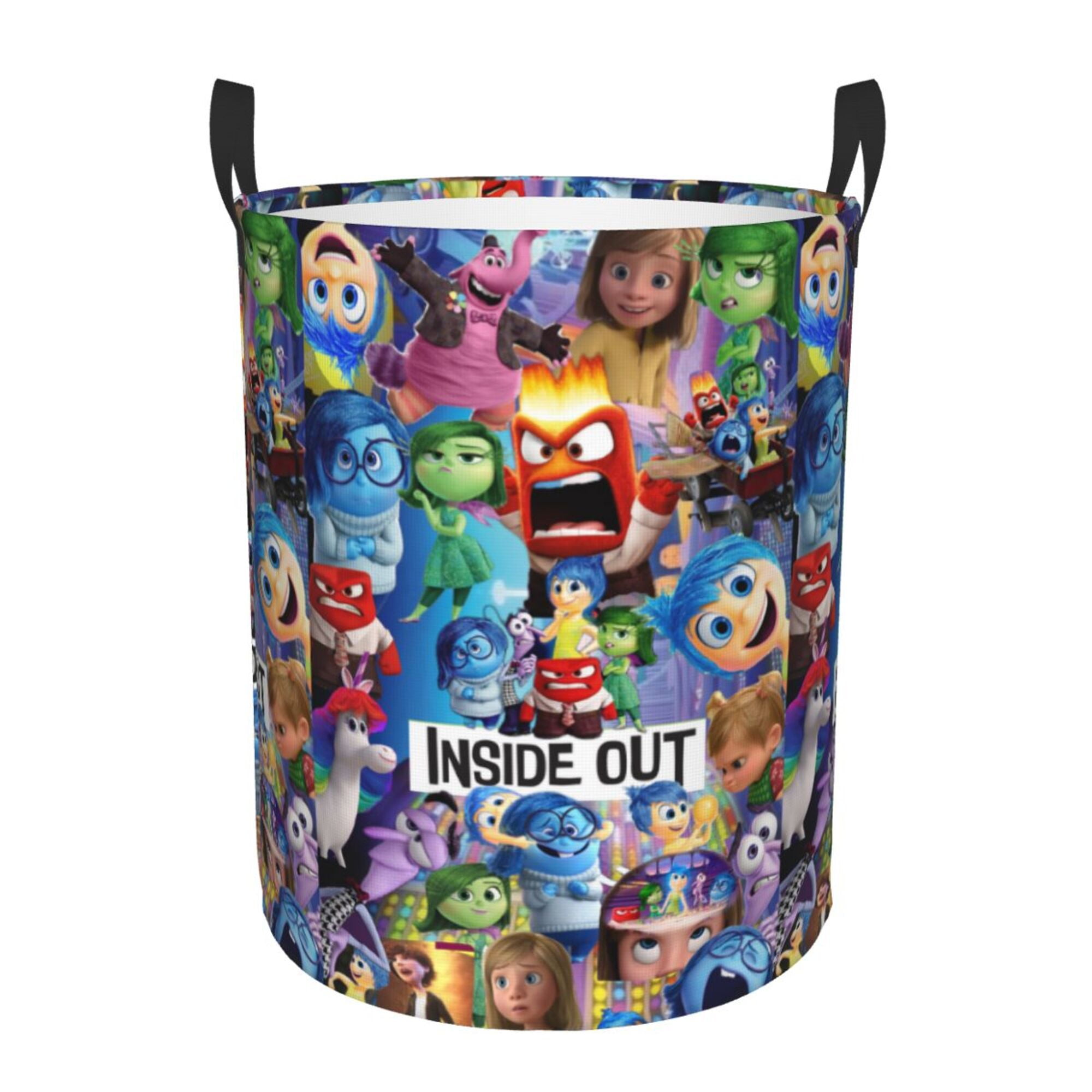 Inside Out Laundry Basket Foldable Circular Dirty Clothes Toys Storage ...