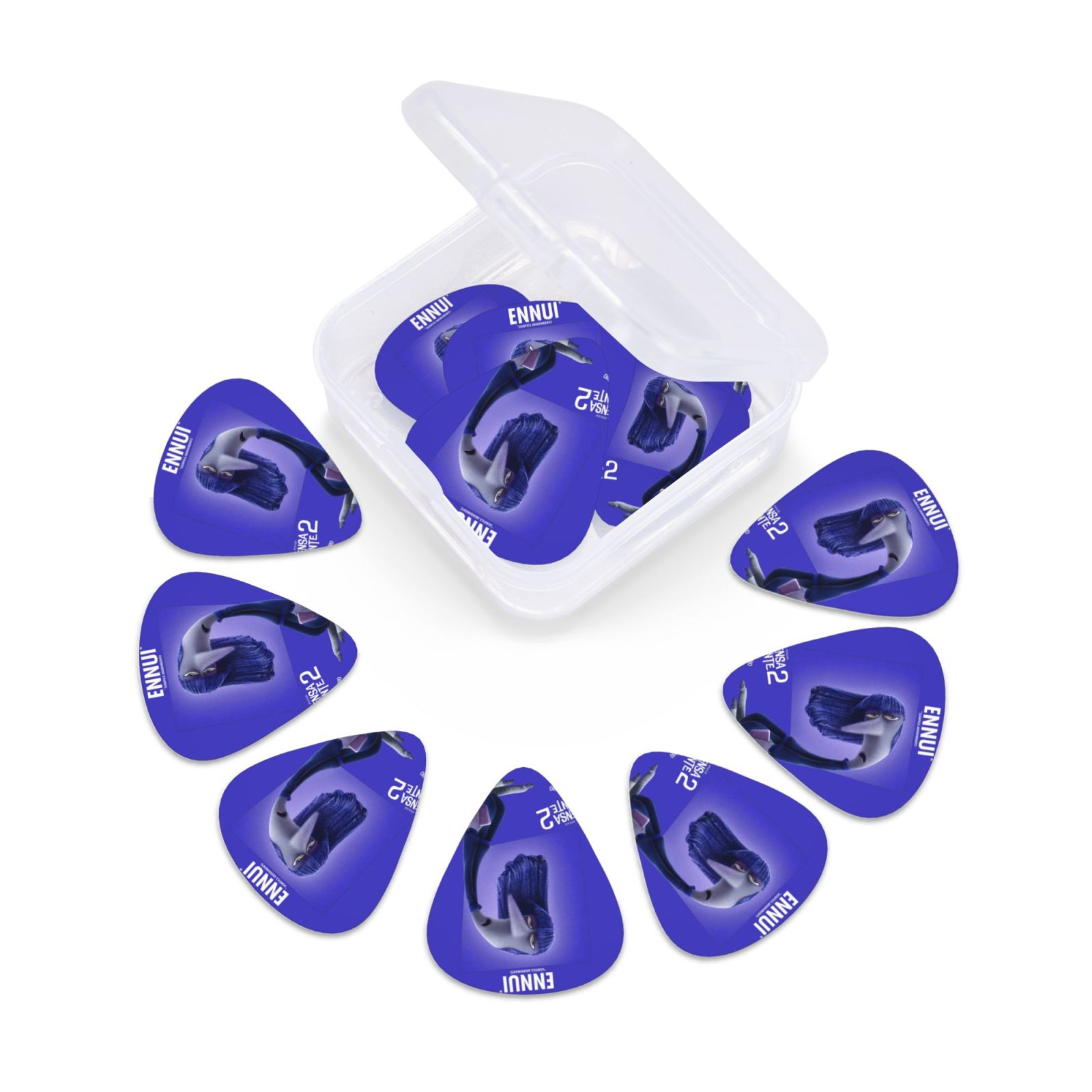 Inside Out 12 Piece Guitar Picks Set With Holder For Acoustic, Electric ...