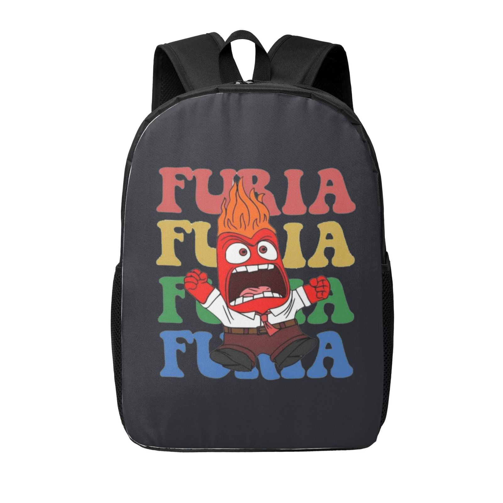 Inside Out 2 Anger Backpack 17 Inch Large Capacity Casual School Bag ...