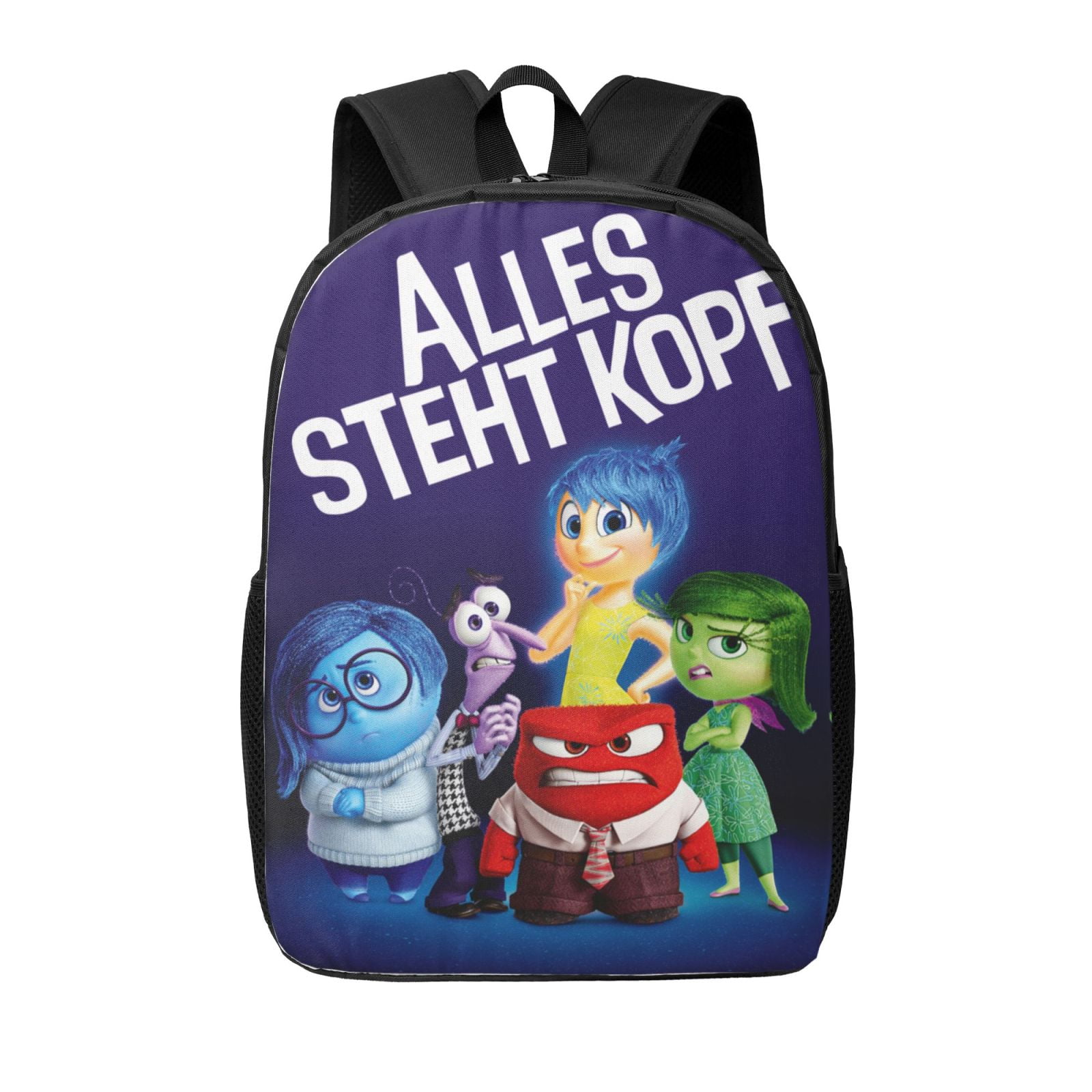 Inside Out 2 Backpack, 17 Inch Cartoon Style Laptop Backpack Travel Bag ...