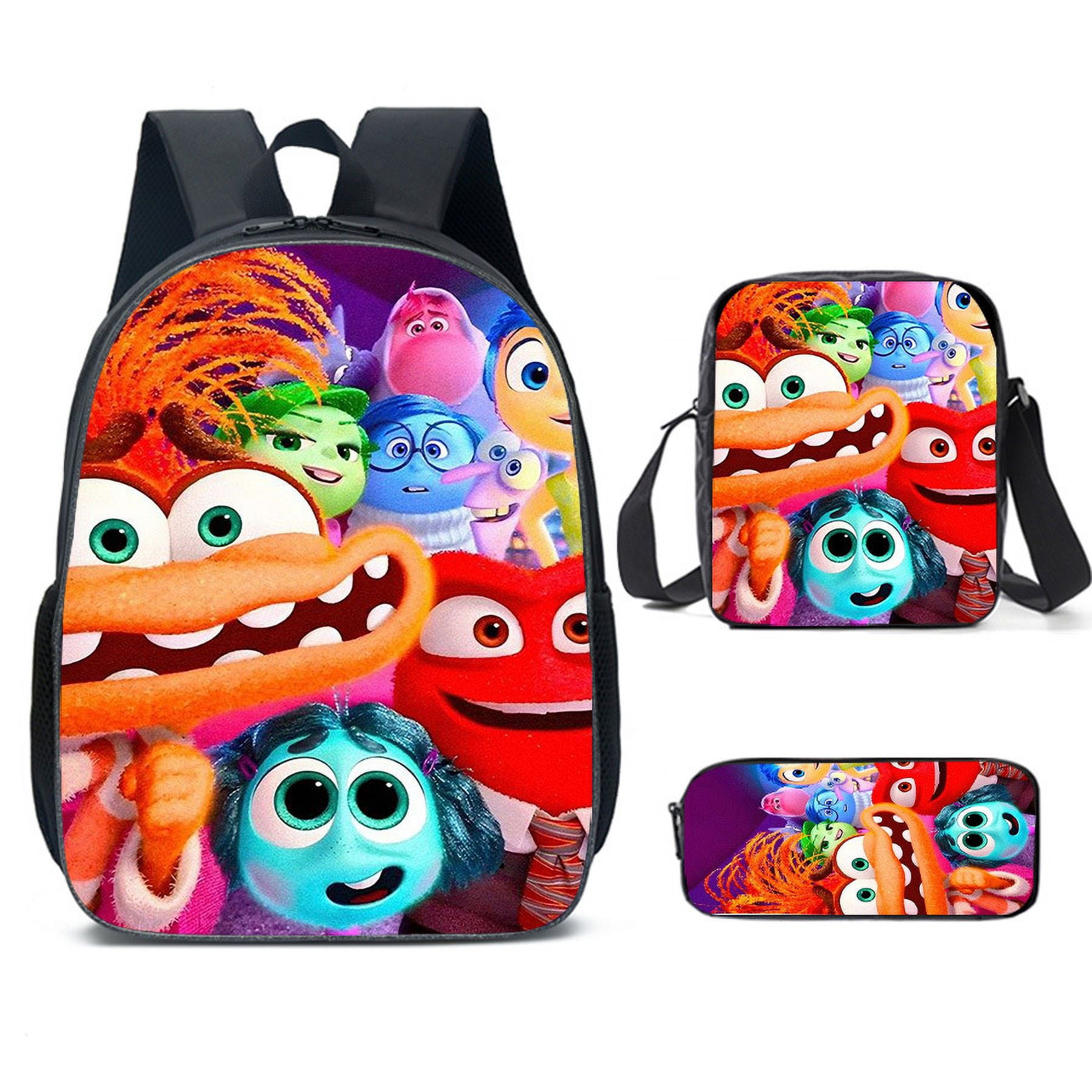 Inside Out 2 Backpack 3 Pcs School Bag with Lunch Bag Pencil Case Boys ...
