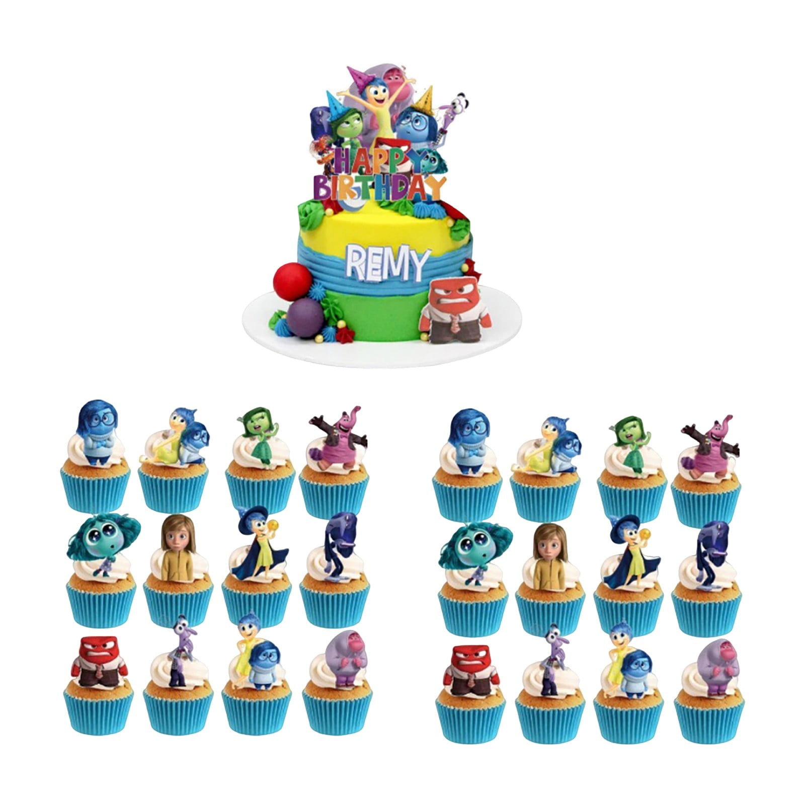 Inside Out 2 Birthday Cake Toppers 25PC 2025 Party Decorations Kids ...