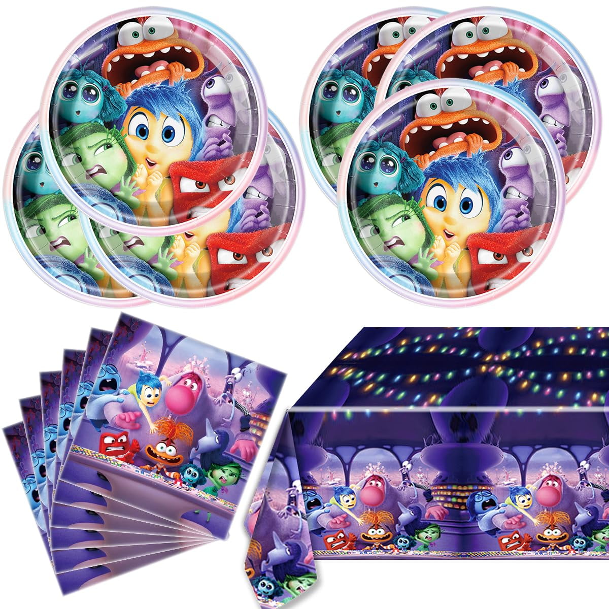 Inside Out 2 Birthday Party Tableware, BSL1 Inside Out 2 Birthday Party ...