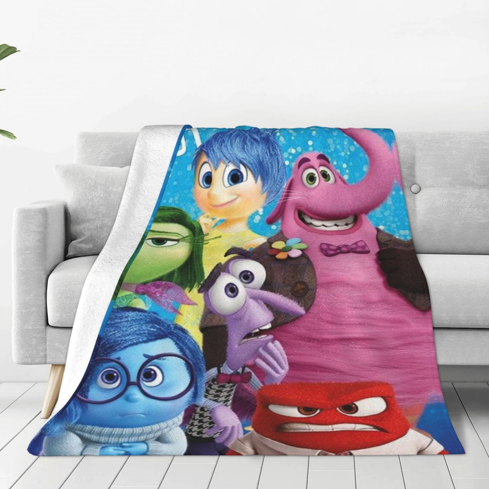Inside Out 2 Blankets Flannel Fleece Warm Soft Throw Blanket For Couch ...