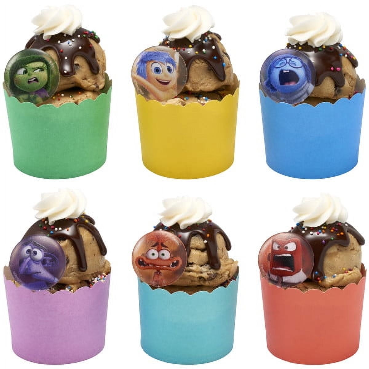 Inside Out 2 Bursts of Emotion Cupcake Rings Toppers 24 count - Walmart.com
