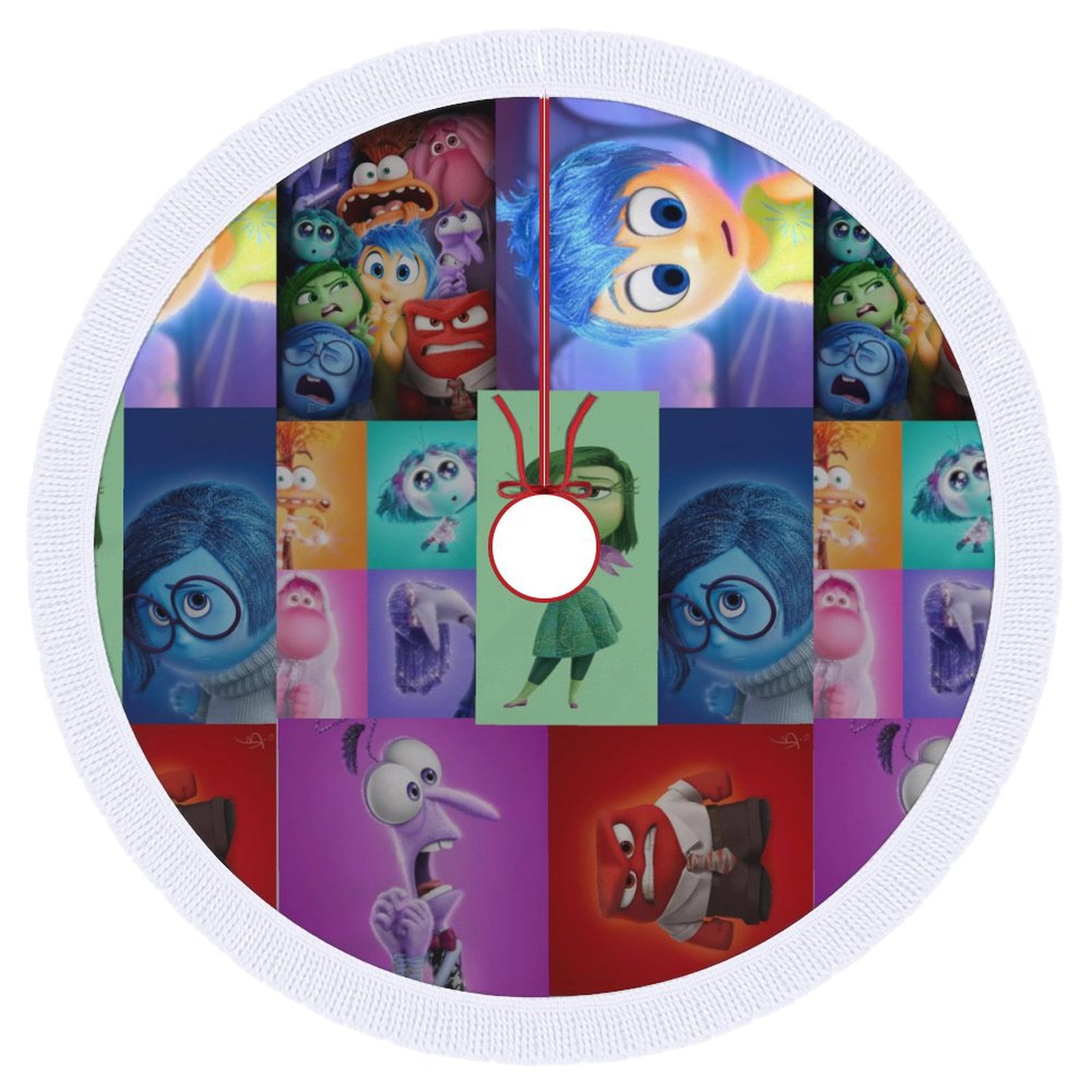 Inside Out 2 Christmas Tree Skirt 36 inch Tree Skirt Large Xmas Tree Skirt Rustic Christmas ...