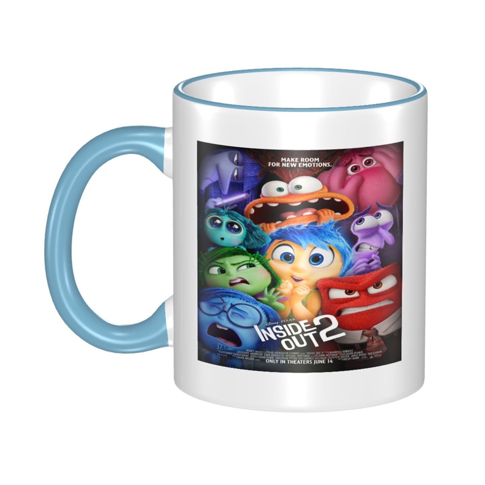 Inside Out 2 Coffee Tea Double Side Ceramic Mug Office Work Cup Gift ...