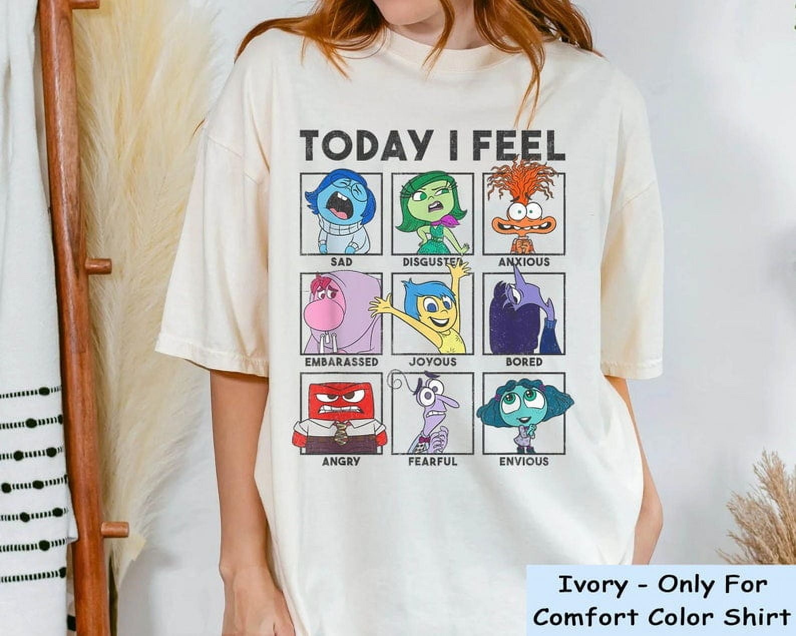 Inside Out 2 Current Mood Comfort Colors T-shirt, Anger Joy Sadness ...