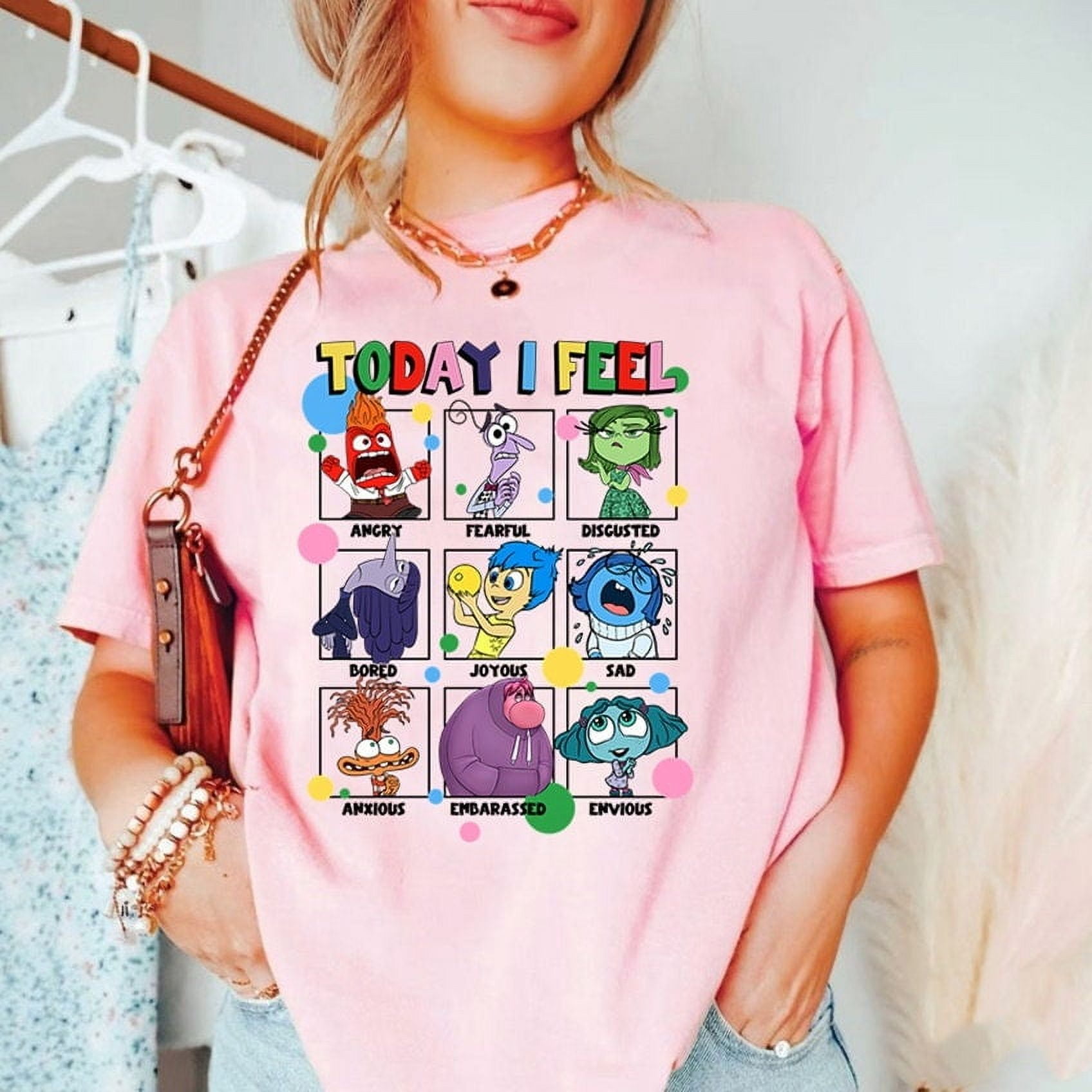 Inside Out 2 Current Mood Shirt, Anger Joy Sadness Shirt, Disneyland ...