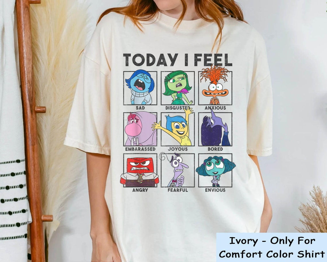 Inside Out 2 Current Mood T-shirt, Disney Emotions Shirt, Anger Joy ...