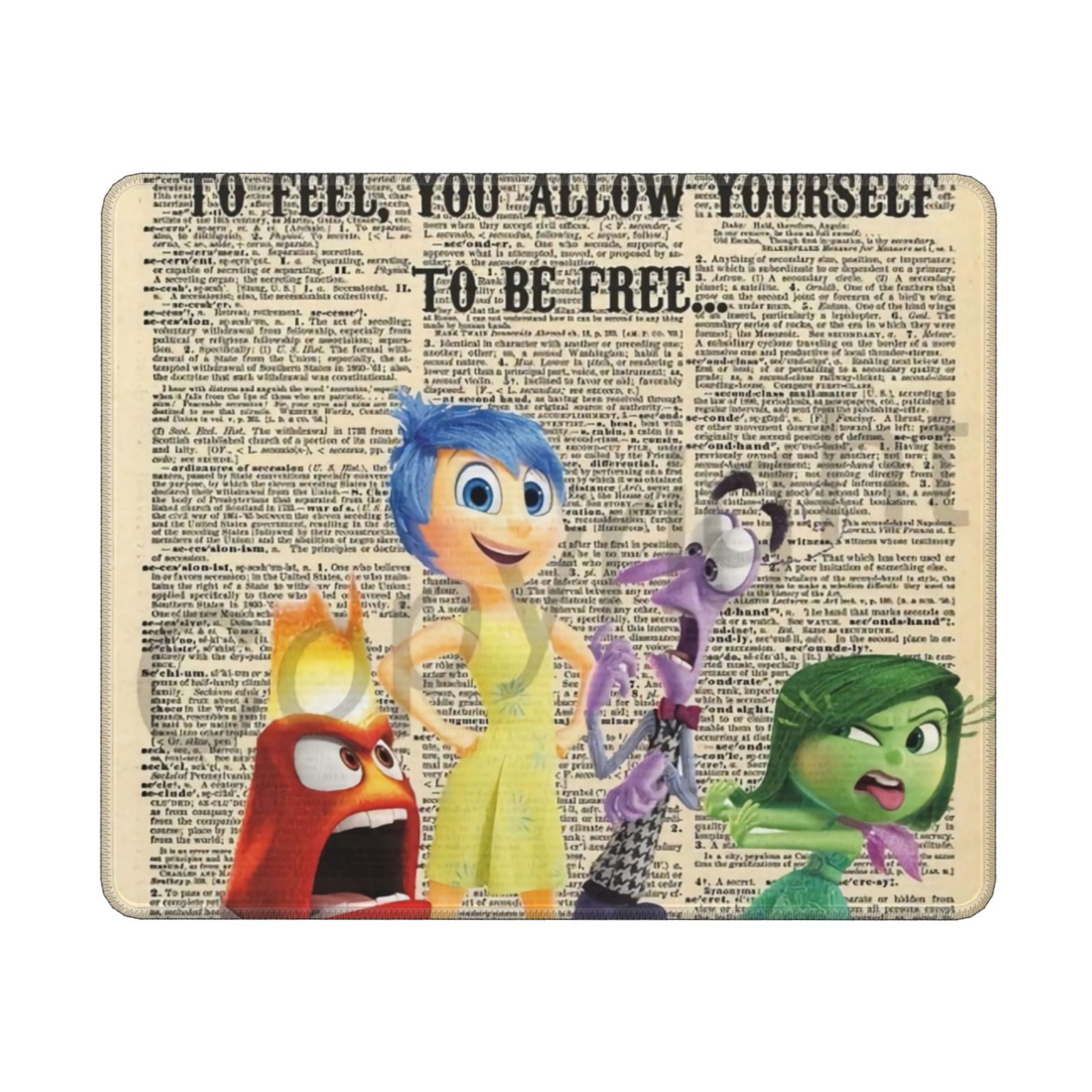 Inside Out 2 Disney-Quote Dictionary Mouse Pad,Office Computer Mouse ...