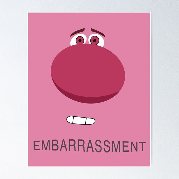 Inside Out 2 Embarrassment Minimalist Design Poster Wall Art, Modern ...