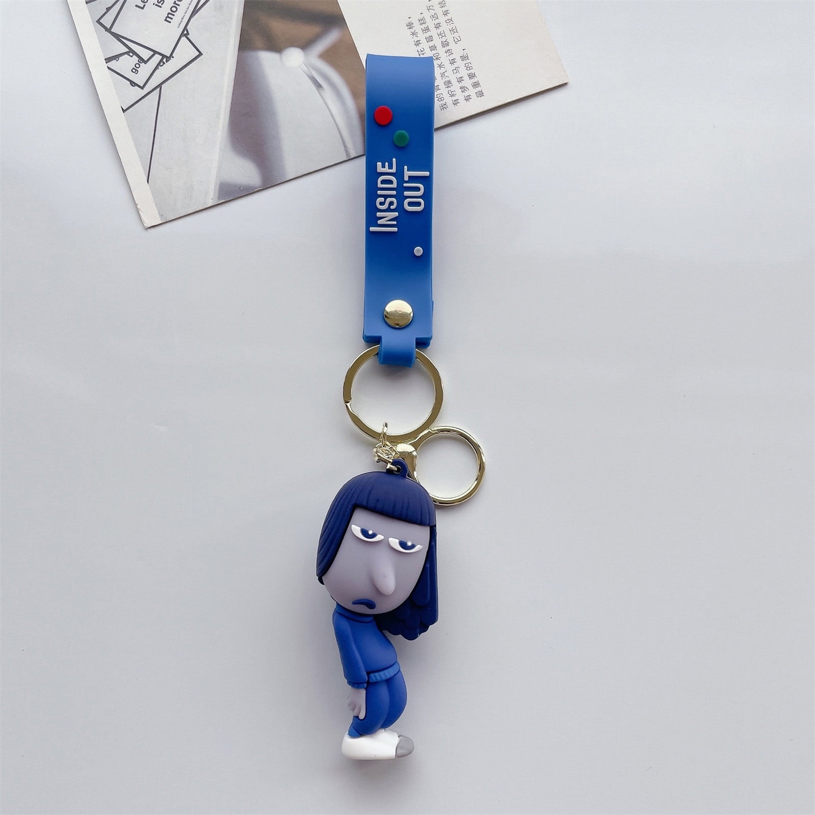 Inside Out 2 Ennui Keychain, Inside Out 2 Keychain, Cute Funny ...