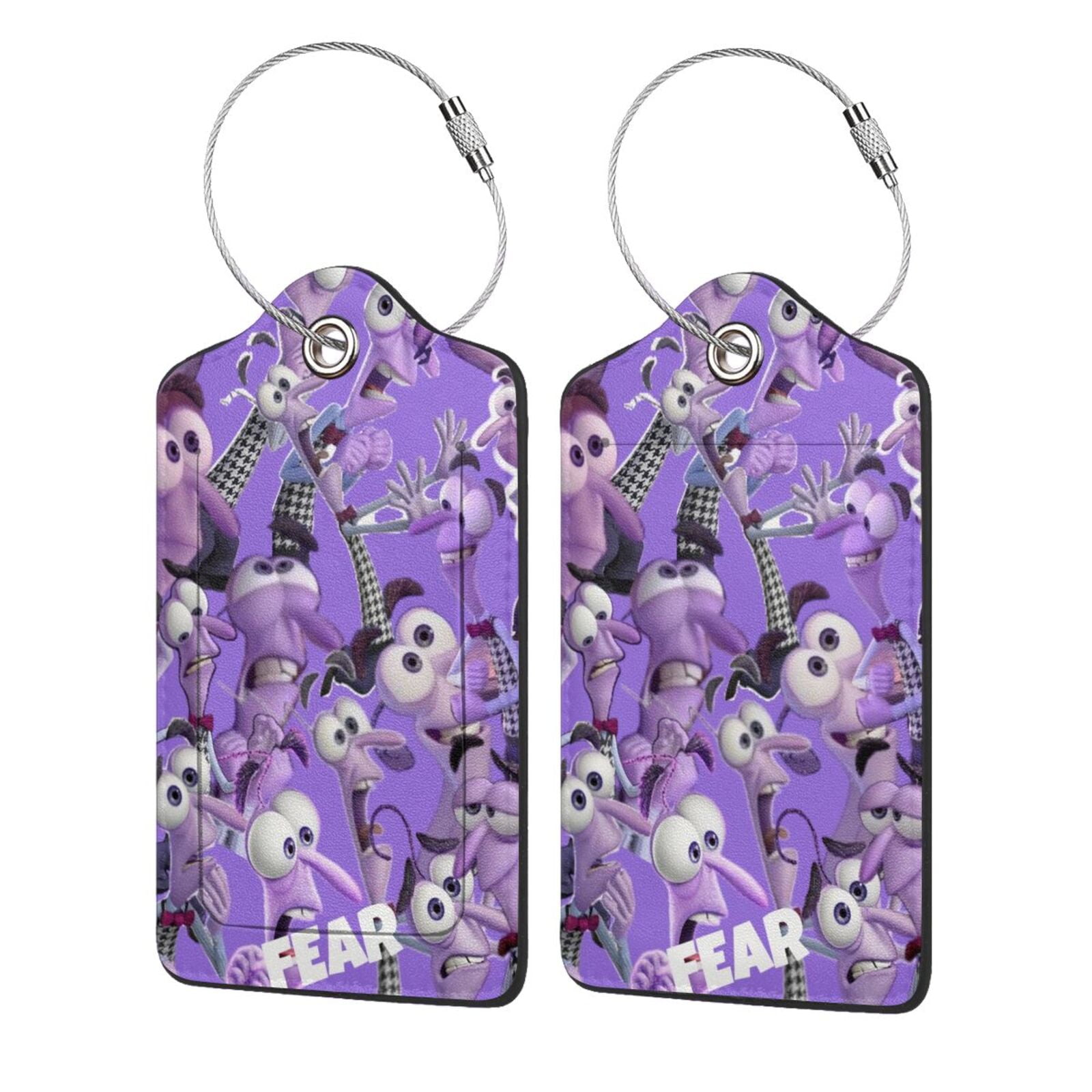 Inside Out 2 Fear Luggage Tags for Suitcases Travel ID Identification ...
