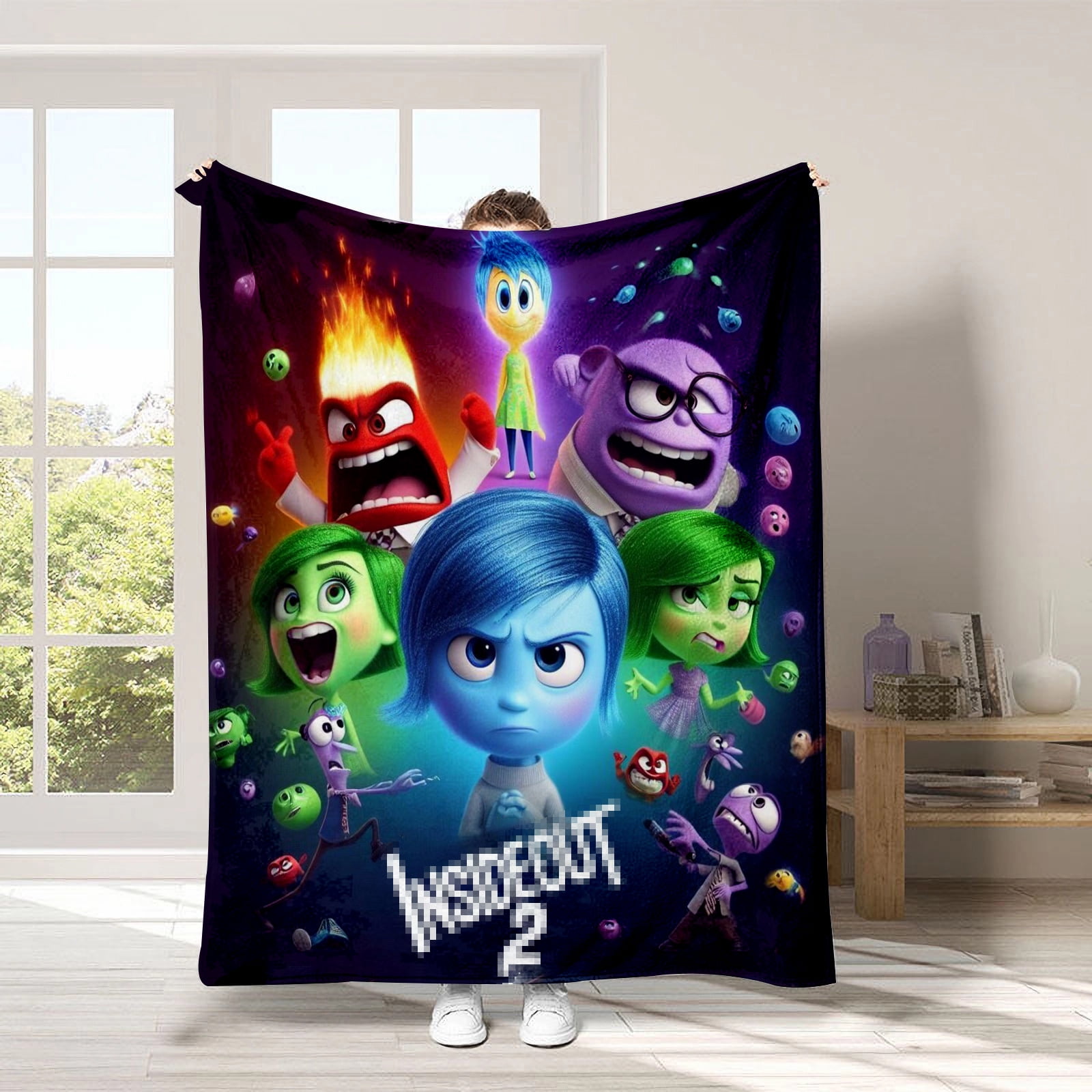 Inside Out 2 Flannel Blanket Sofa Cartoon Bed Blanket Lightweight ...