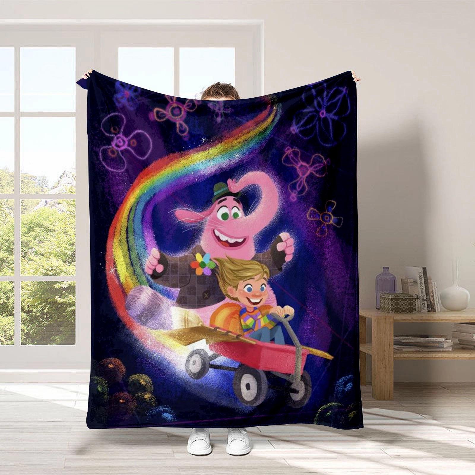 Inside Out 2 Flannel Blanket Sofa Cartoon Bed Blanket Lightweight ...