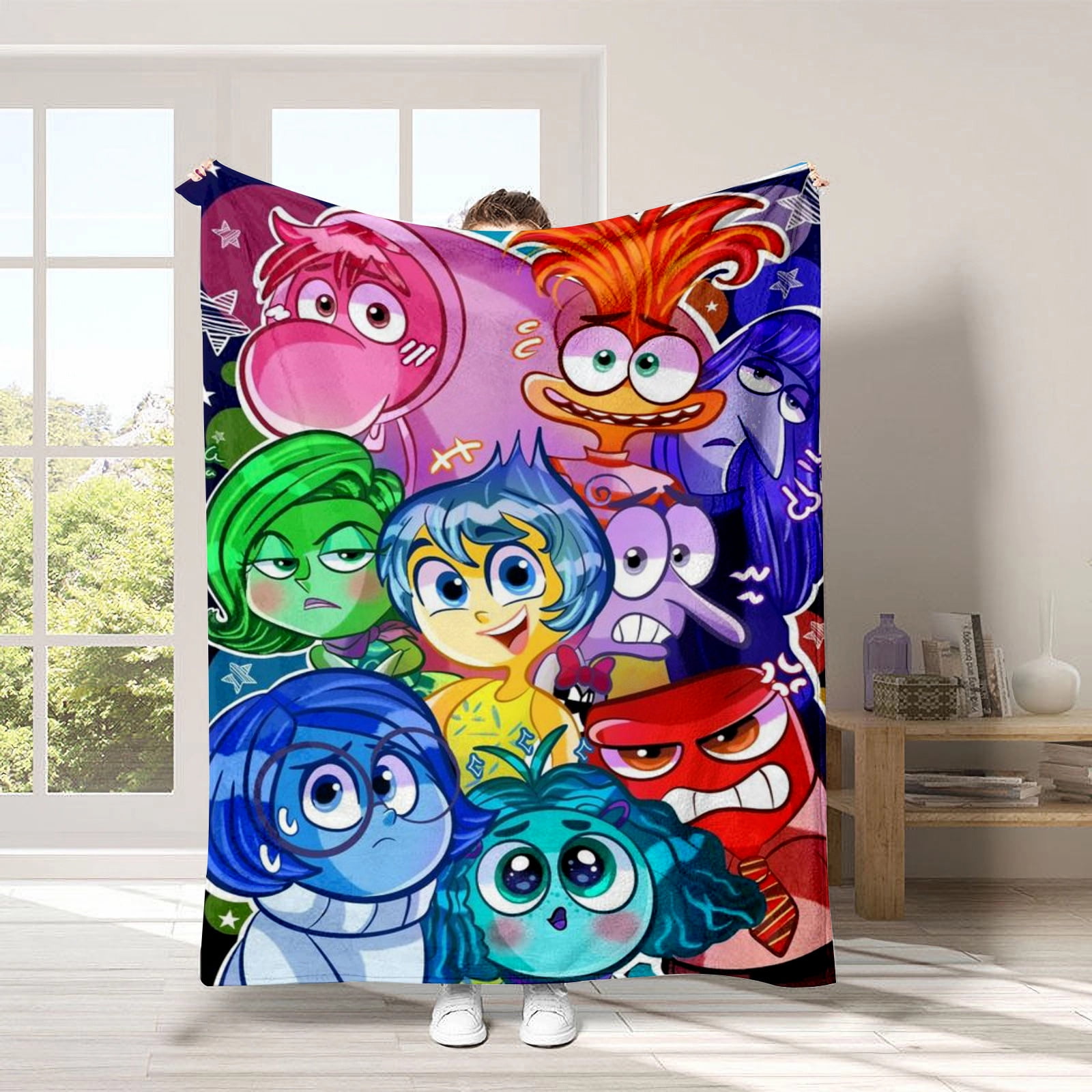 Inside Out 2 Flannel Blanket Sofa Cartoon Bed Blanket Lightweight ...