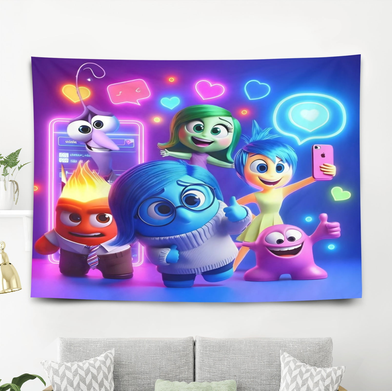 Inside Out 2 Flushing Tapestry - Horizontal（60"x40"） - Walmart.com