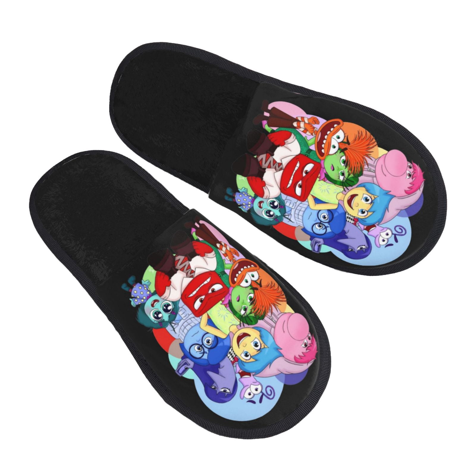Inside Out 2 Furry Slippers For Men Women Fuzzy House Slippers Winter ...