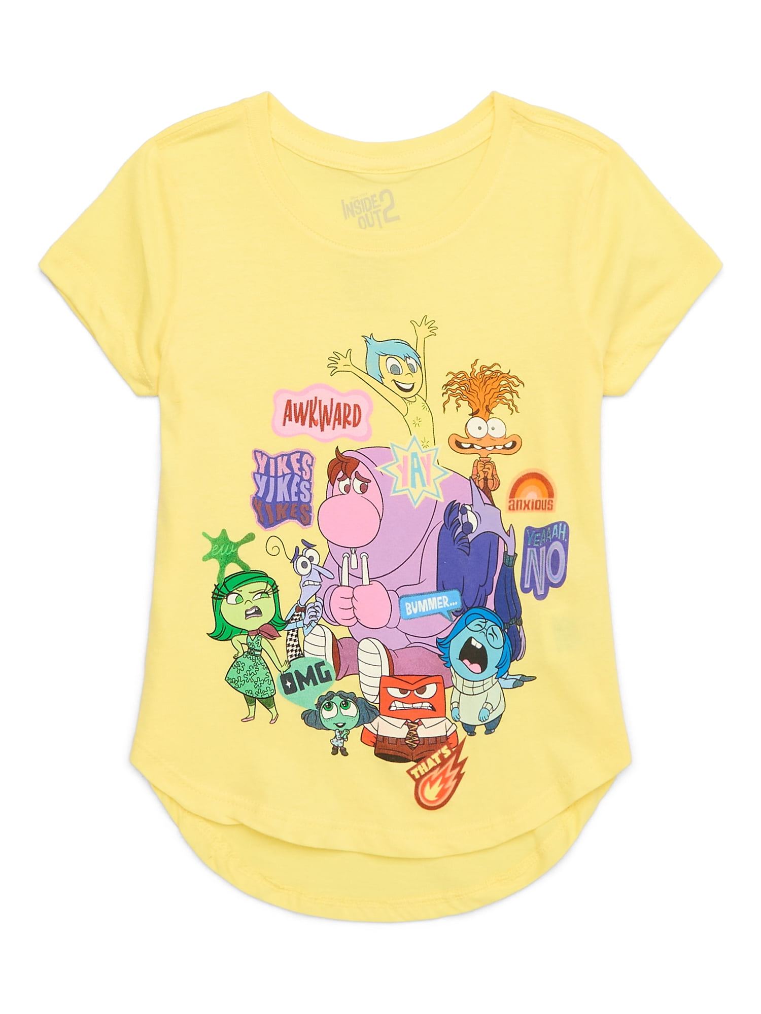 Inside Out 2 Girls Graphic Print T-Shirt, Sizes 4-16 - Walmart.com